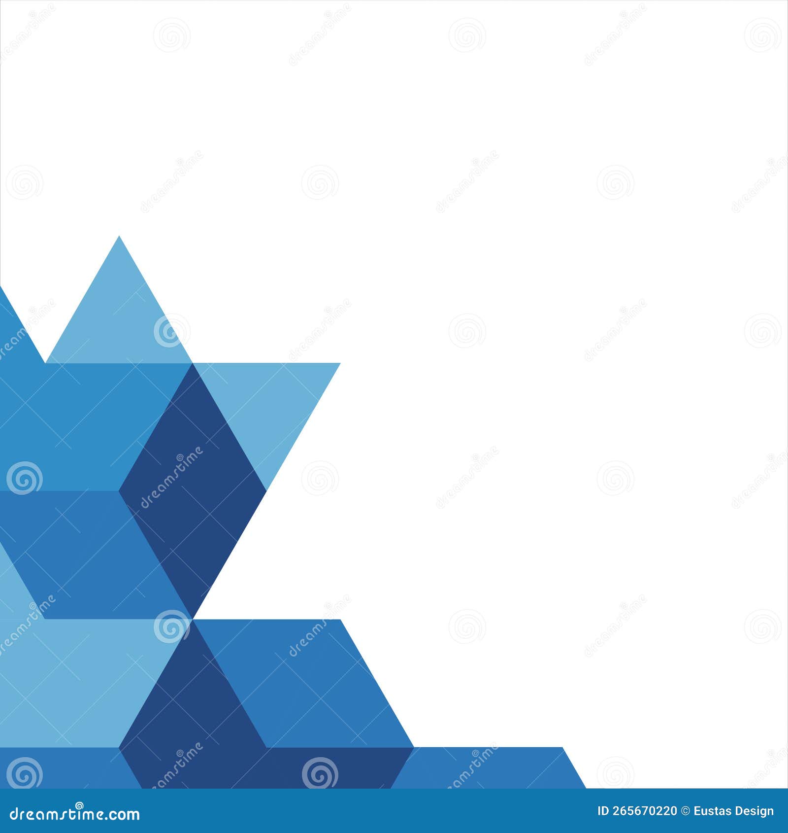 Blue Square Triangle Poly Corner Stock Vector - Illustration of ...