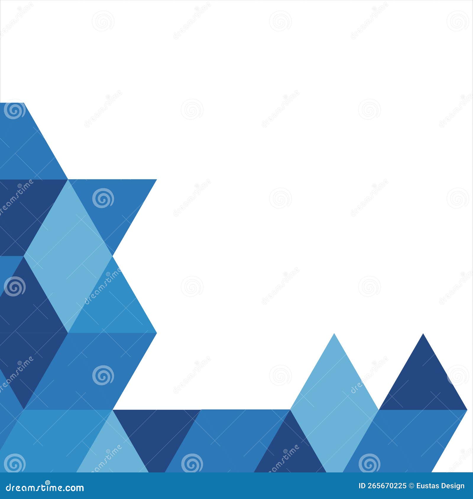 Blue Square Triangle Poly Corner Stock Vector - Illustration of ...