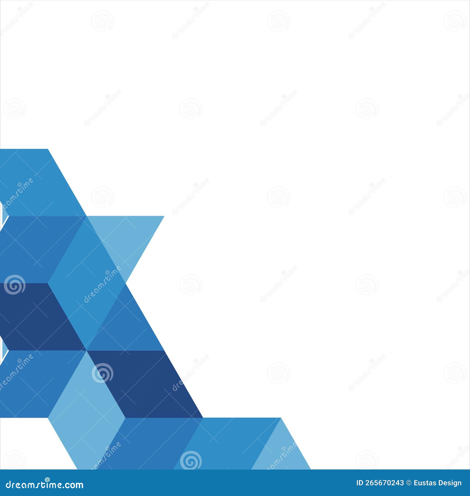 Blue Square Triangle Poly Corner Stock Vector - Illustration of ...