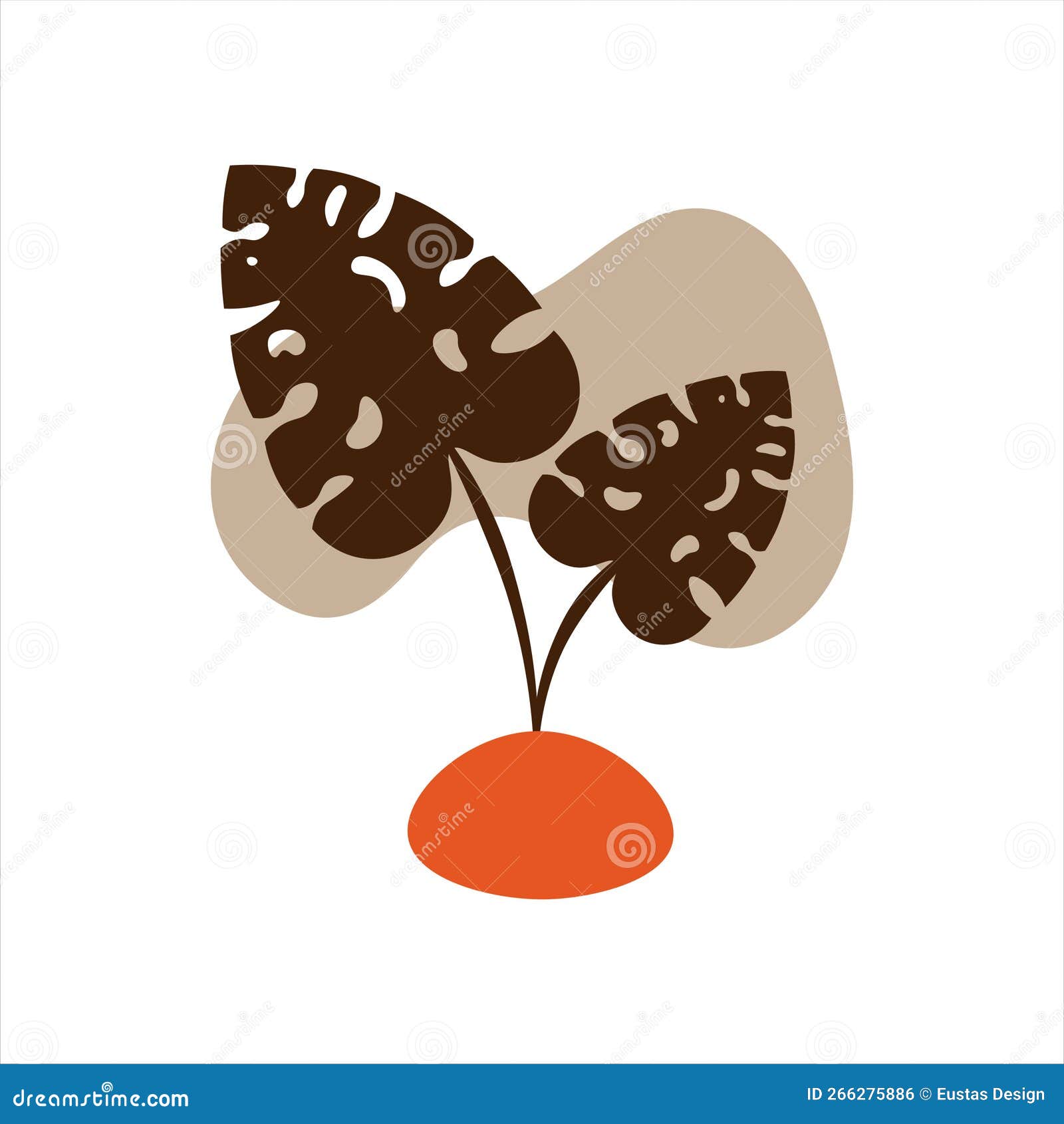 Plant and Pot Elements stock vector. Illustration of home - 266275886