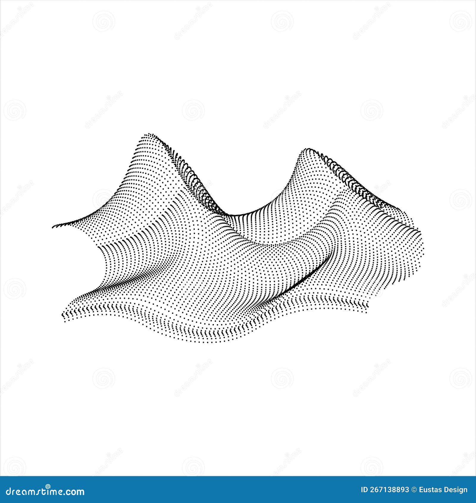 Abstract Halftone Wave Background Stock Vector - Illustration of wallpaper, halftone: 267138893