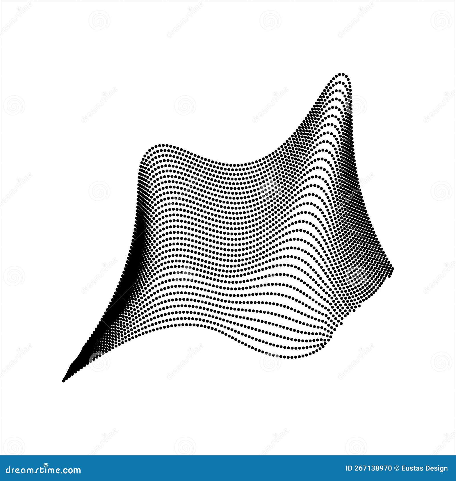 Abstract Halftone Wave Background Stock Vector - Illustration of wing ...