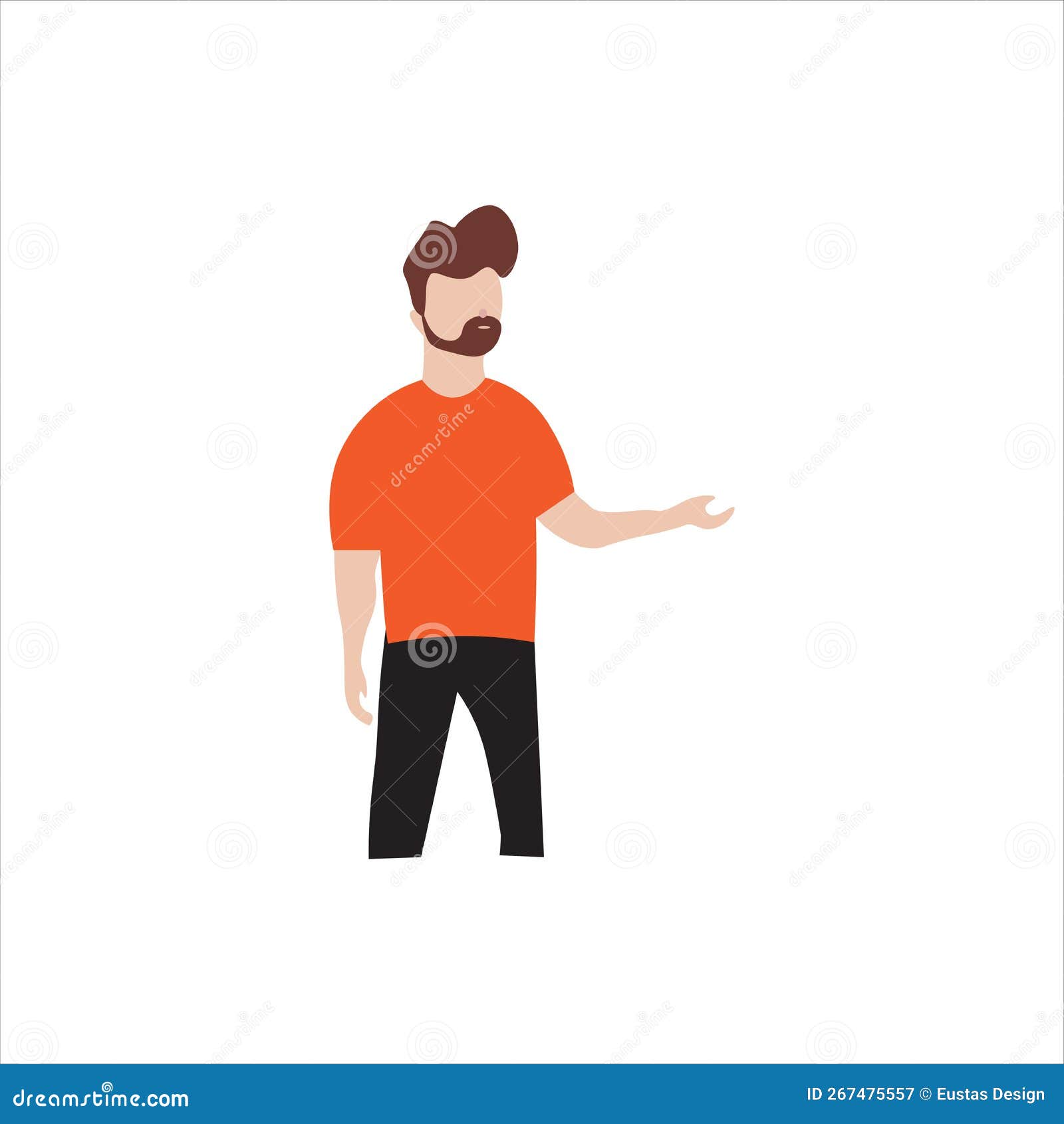 Flat Human Illustration stock vector. Illustration of girl - 267475557