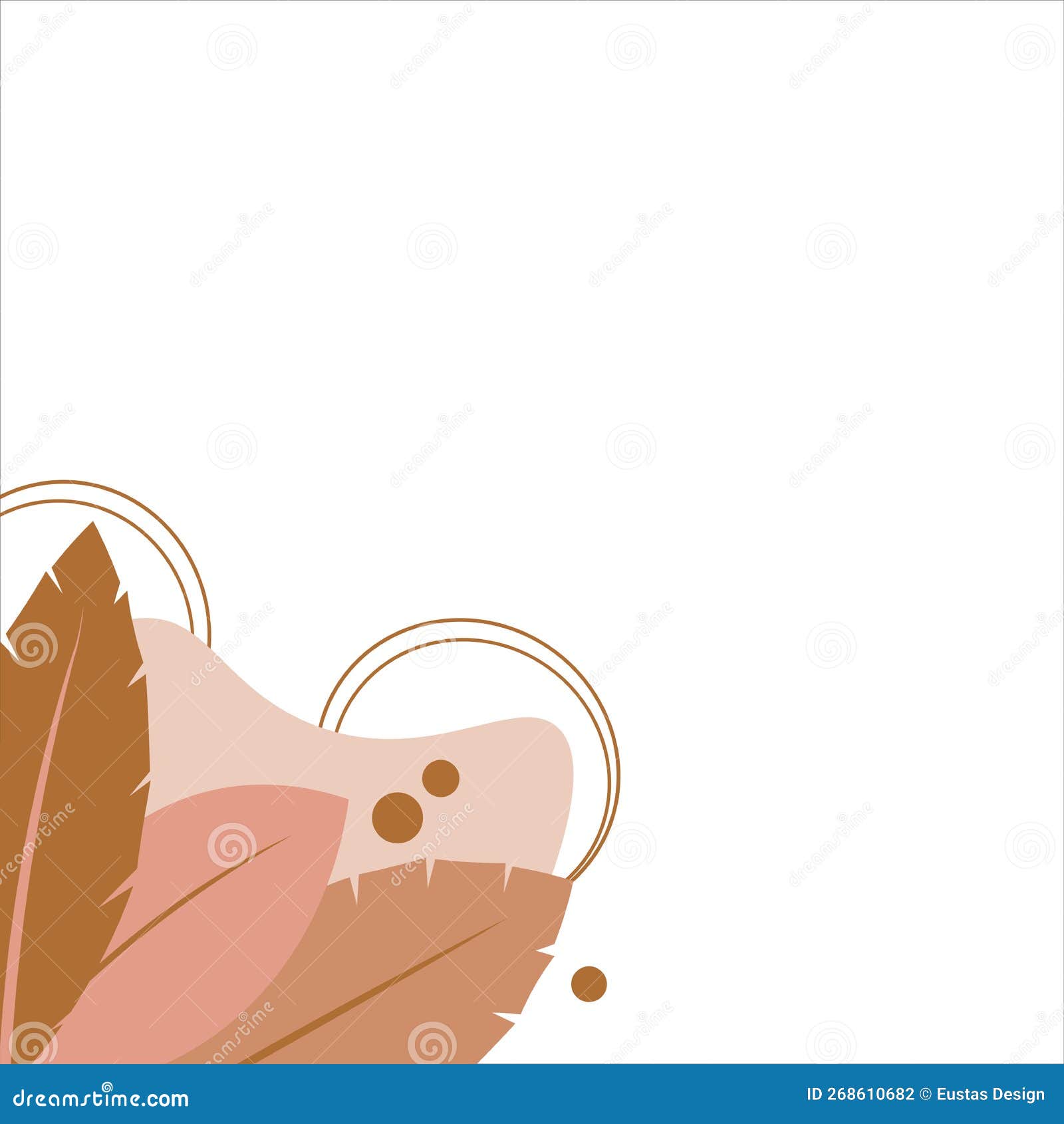 Leaf Boho Corner stock vector. Illustration of branch - 268610682