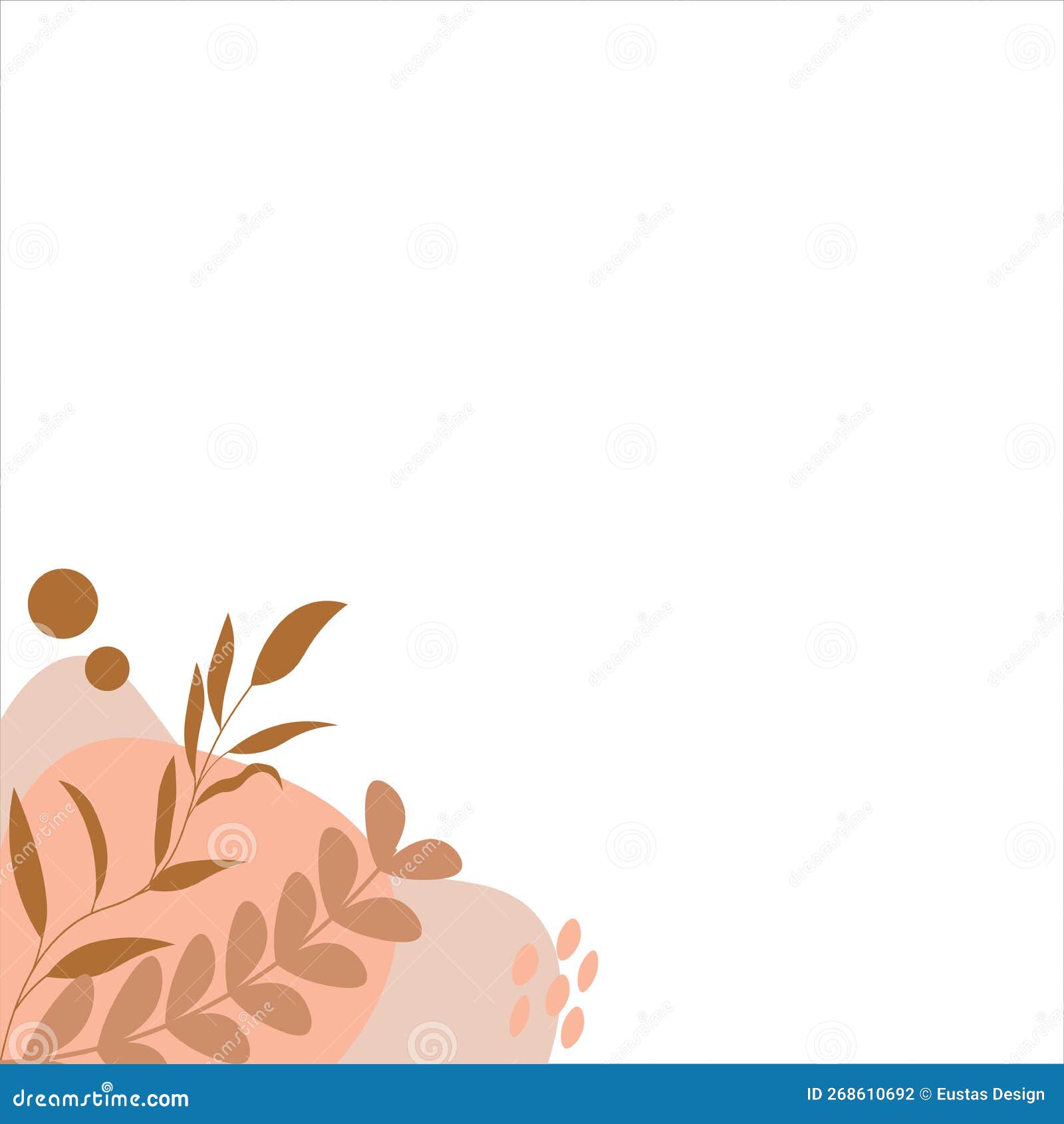 Leaf Boho Corner stock vector. Illustration of plant - 268610692