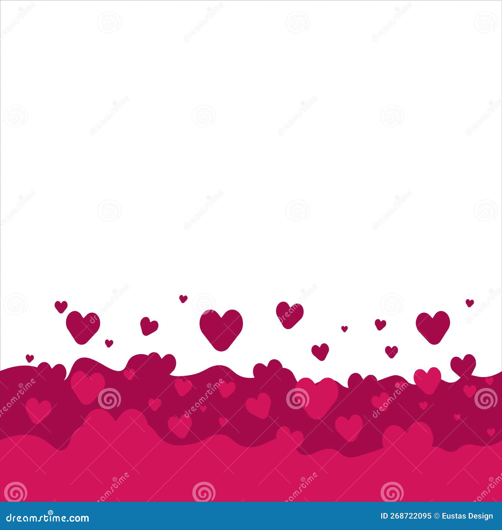 Heart Valentine Footer stock vector. Illustration of design - 268722095