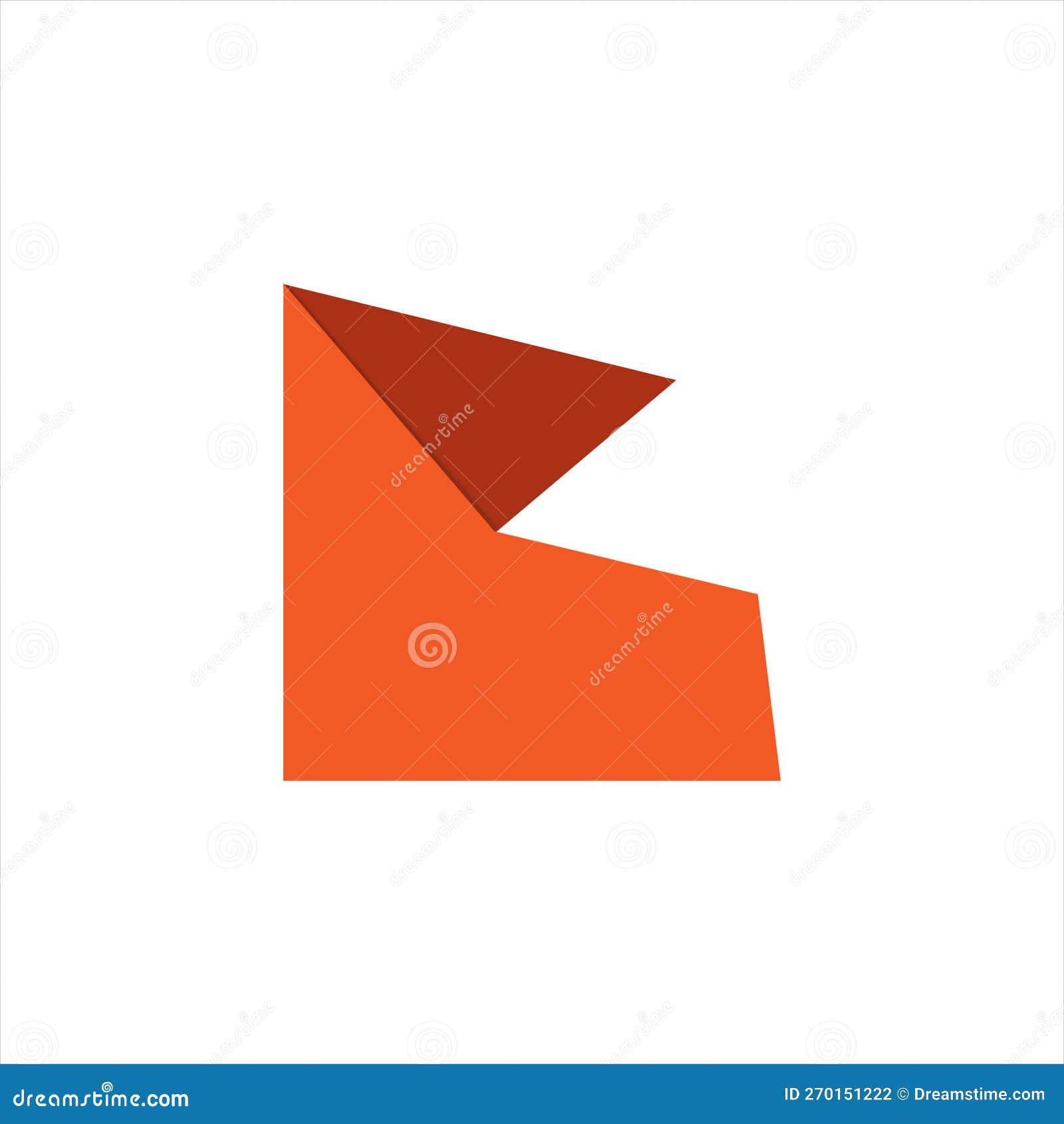 Origami Fold Shape stock vector. Illustration of logo - 270151222