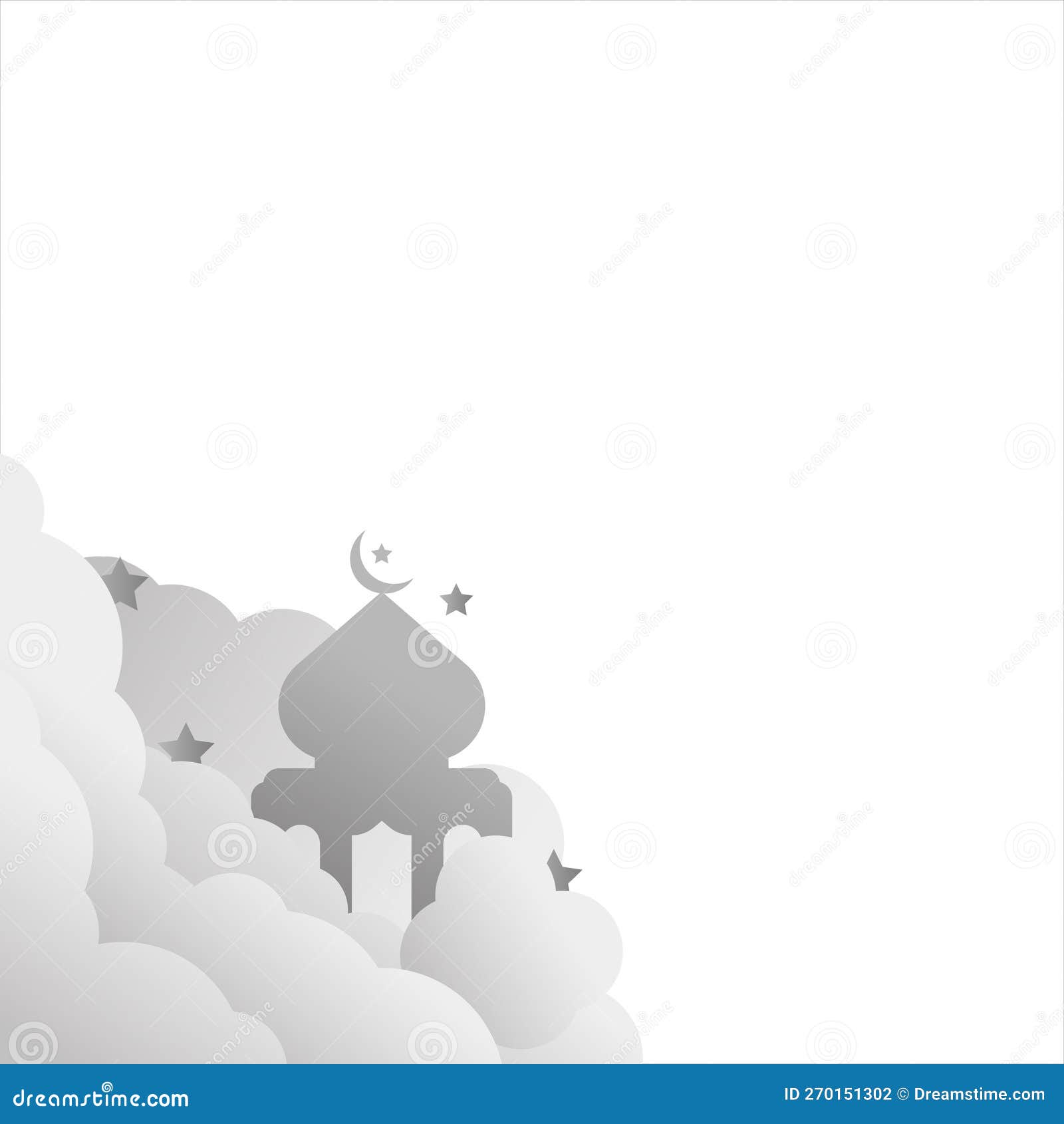 Ramadhan Cloud Corner stock vector. Illustration of hamging - 270151302