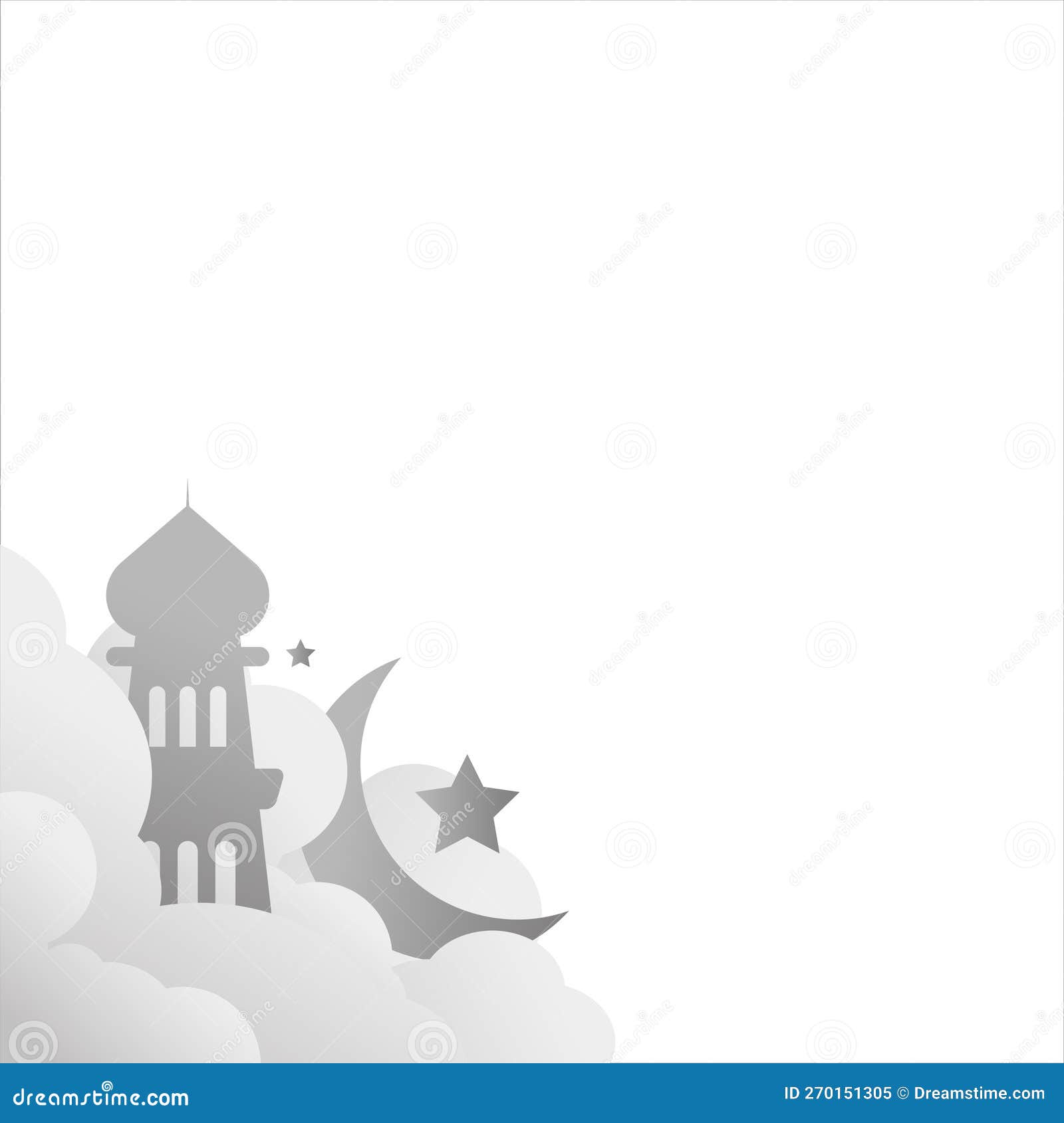 Ramadhan Cloud Corner stock vector. Illustration of drawing - 270151305