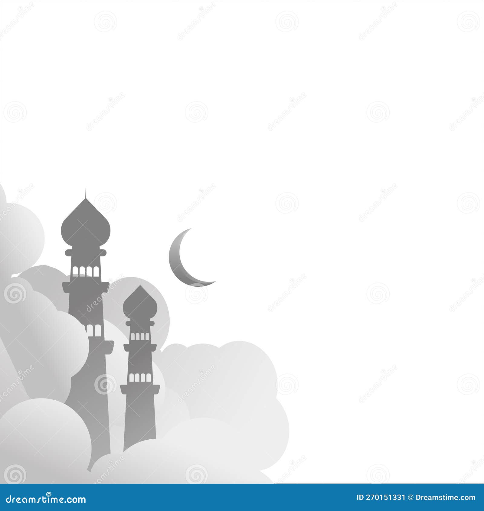 Ramadhan Cloud Corner stock vector. Illustration of iftar - 270151331