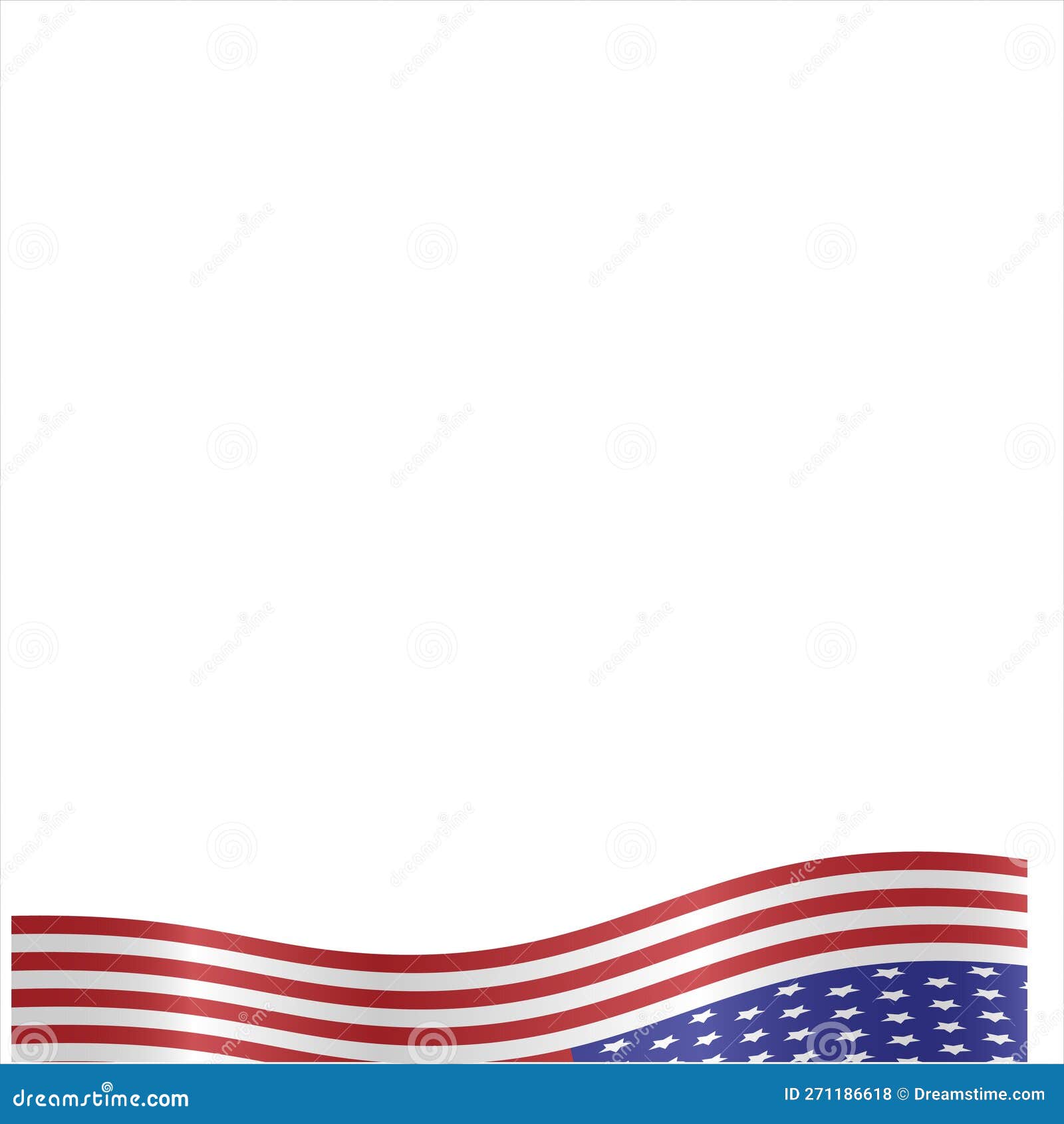 American Flag Border stock vector. Illustration of symbol - 271186618
