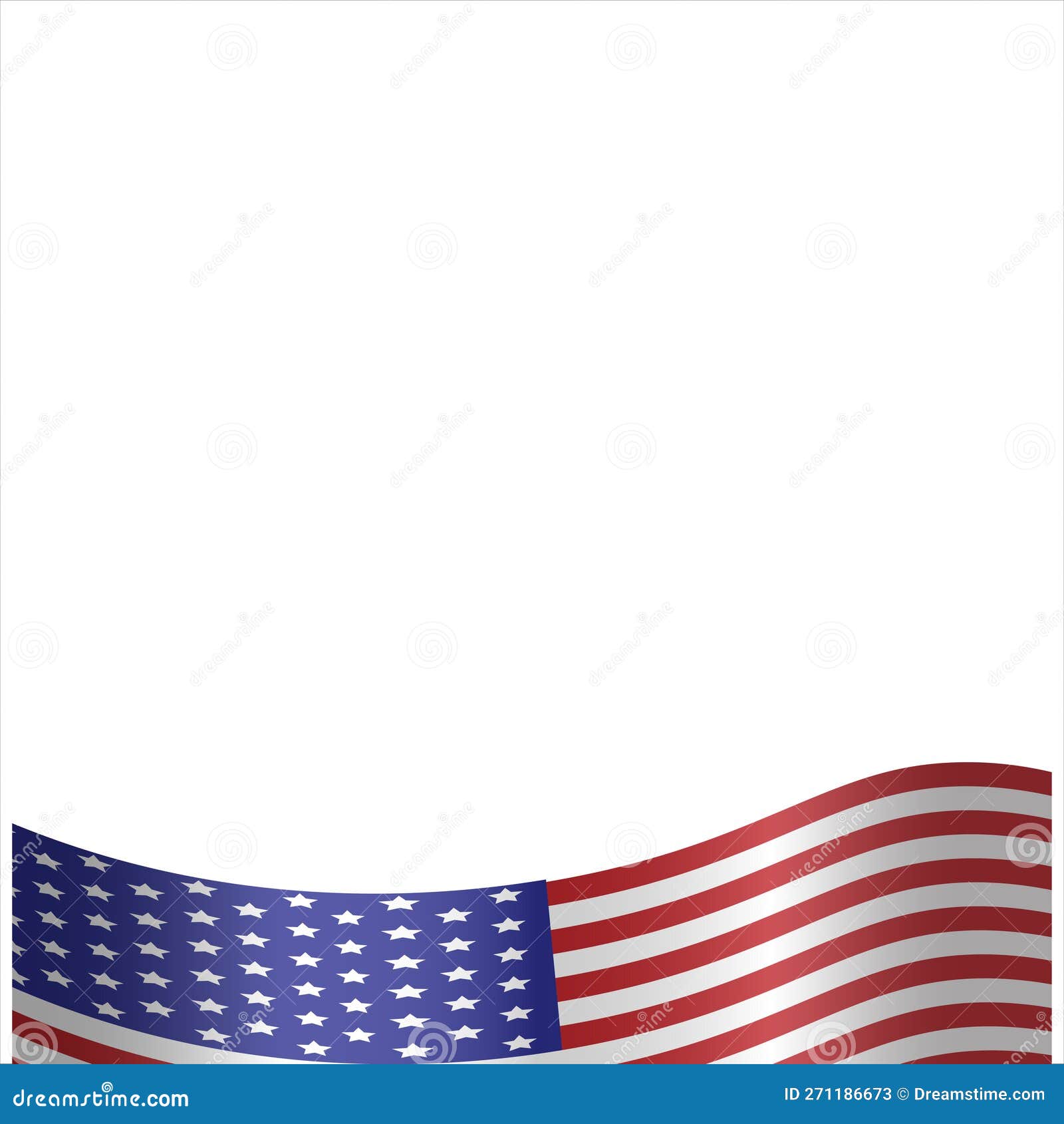 American Flag Border stock vector. Illustration of blue - 271186673