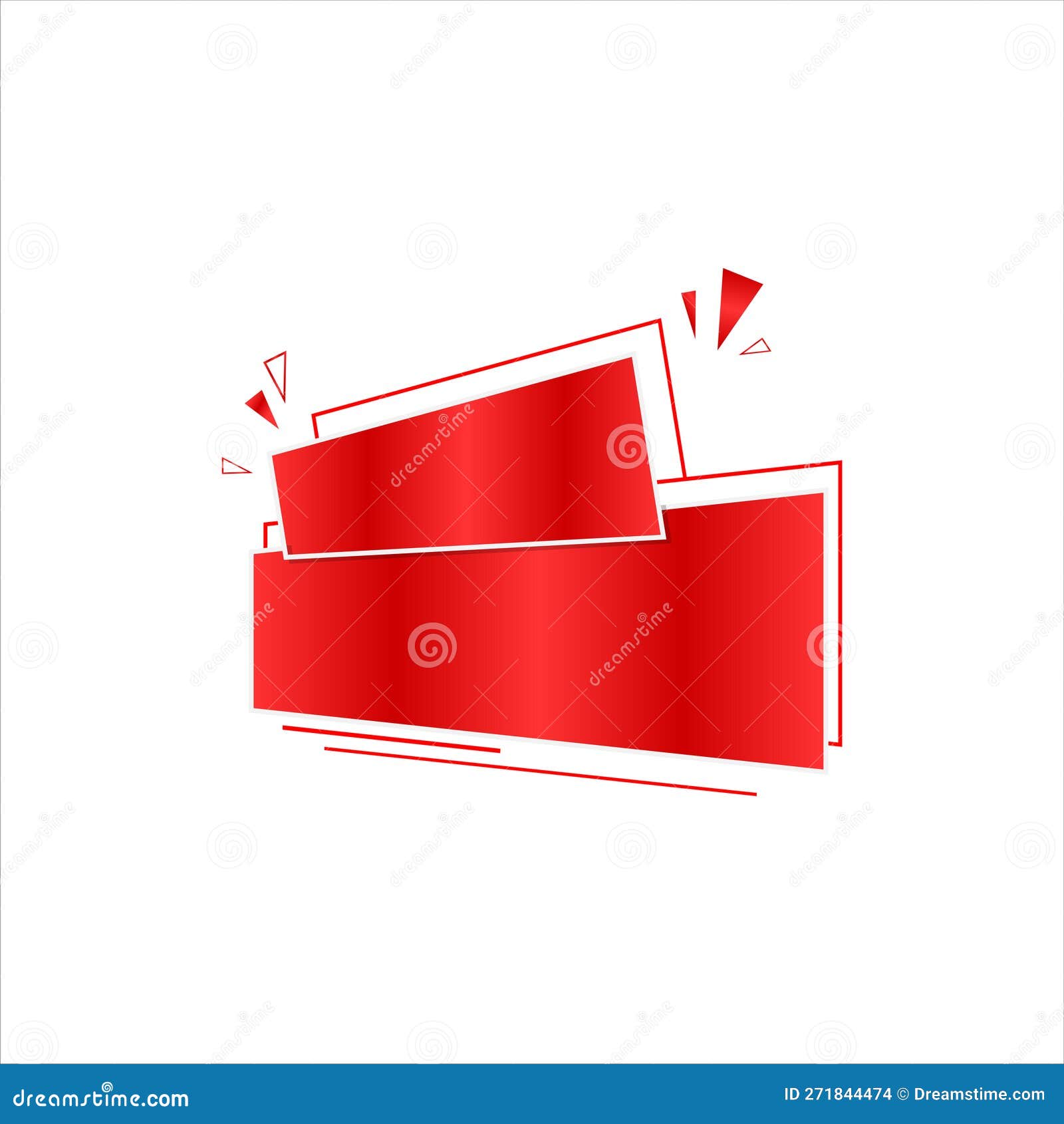 Sale Banner Red Color stock vector. Illustration of presentation ...