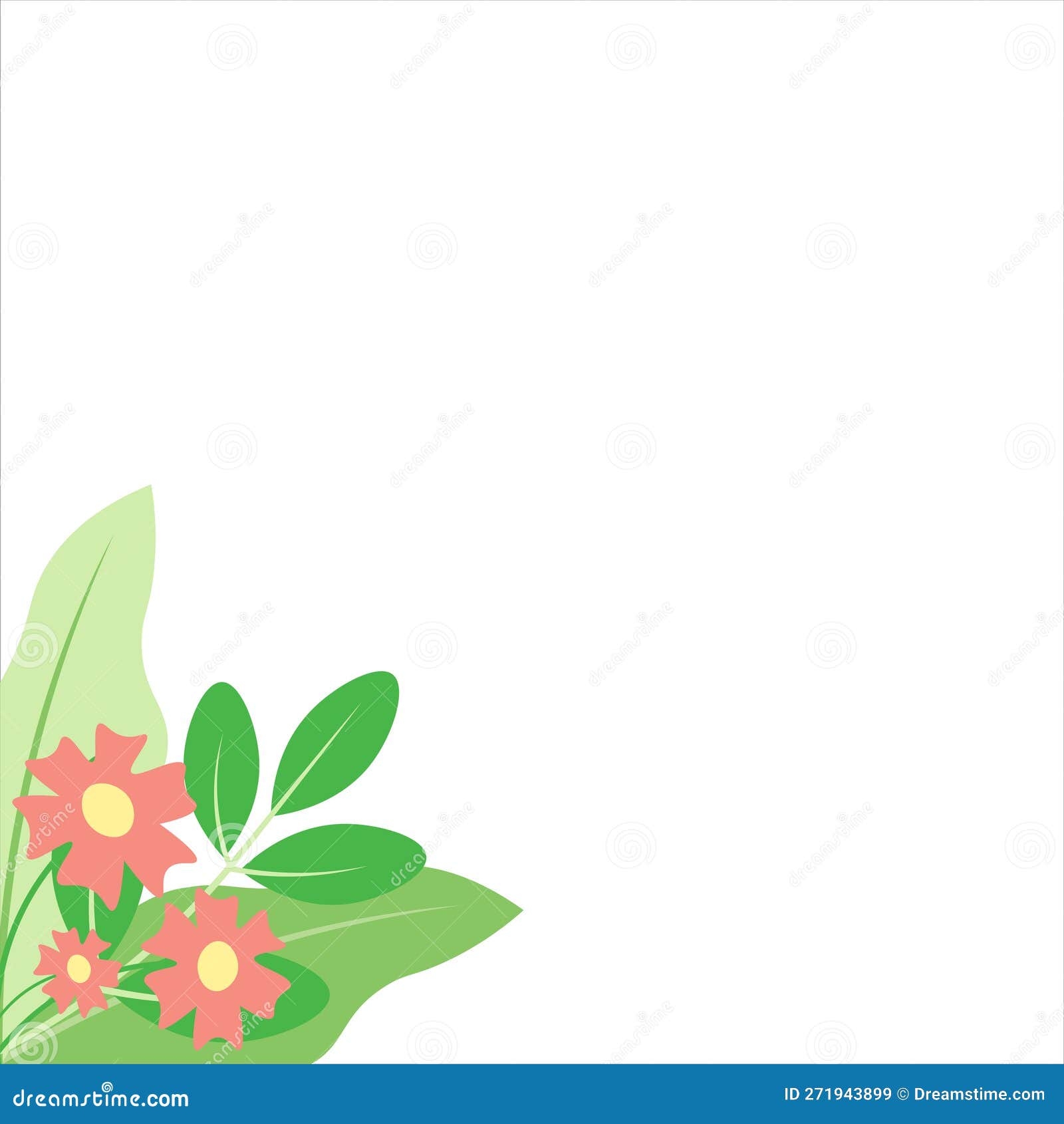 Spring Flower Corner stock vector. Illustration of shrub - 271943899