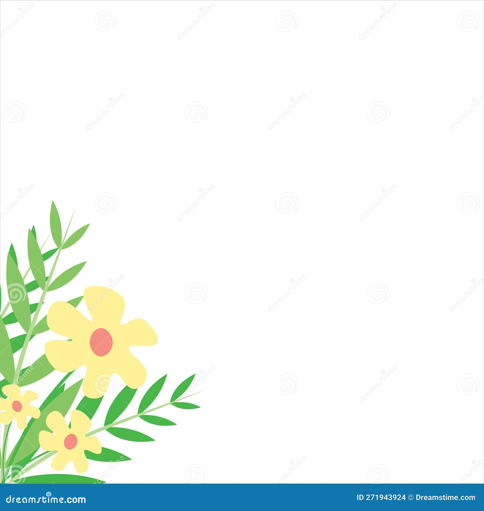 Spring Flower Corner stock vector. Illustration of white - 271943924