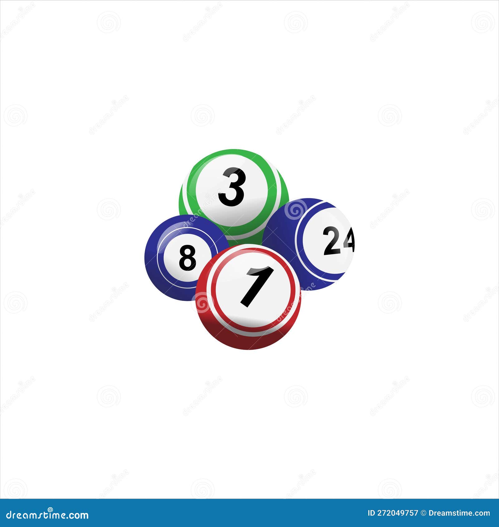 Bingo Balls Number stock vector. Illustration of vector - 272049757