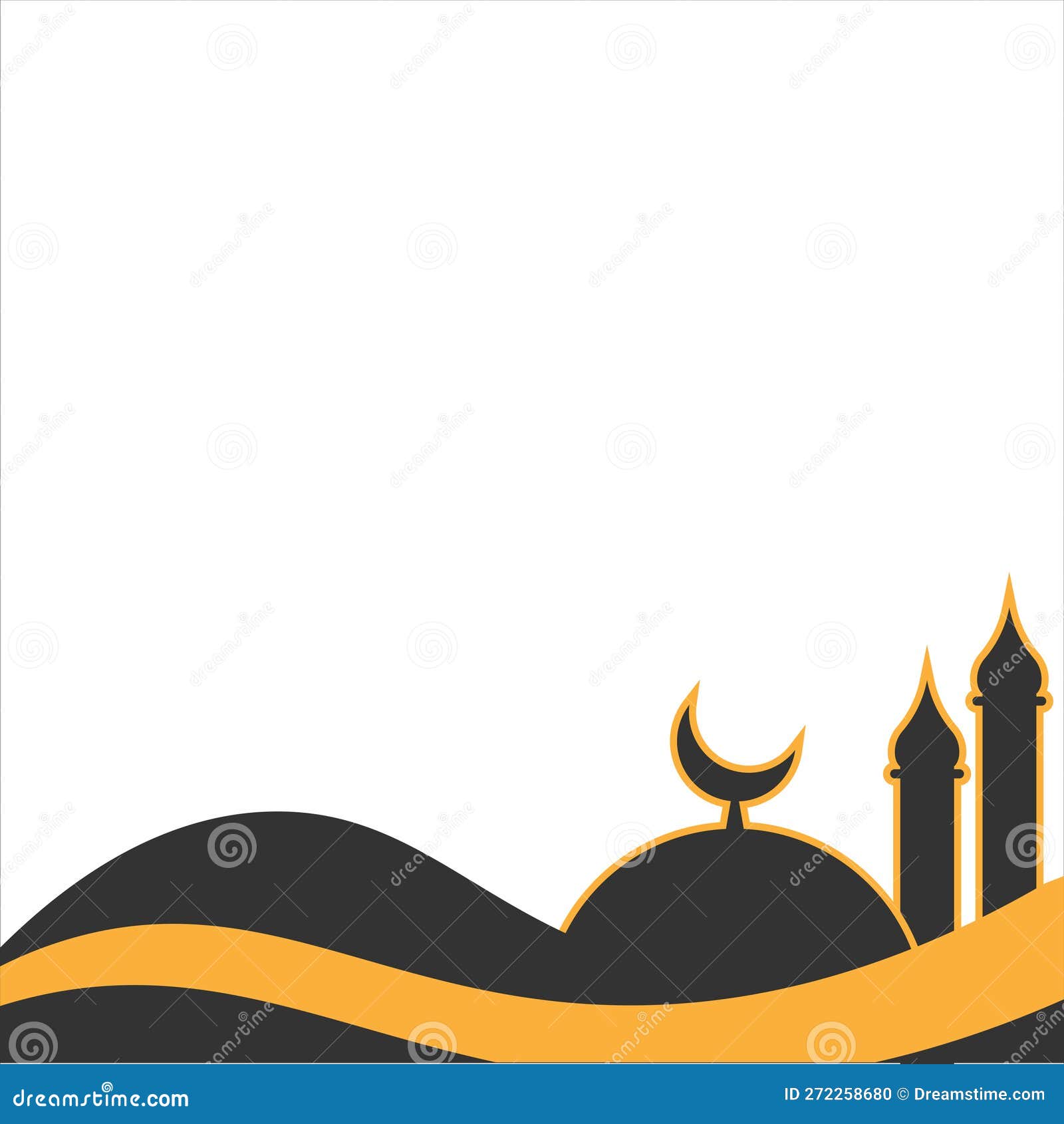 Islamic Mosque Border stock vector. Illustration of cartoon - 272258680