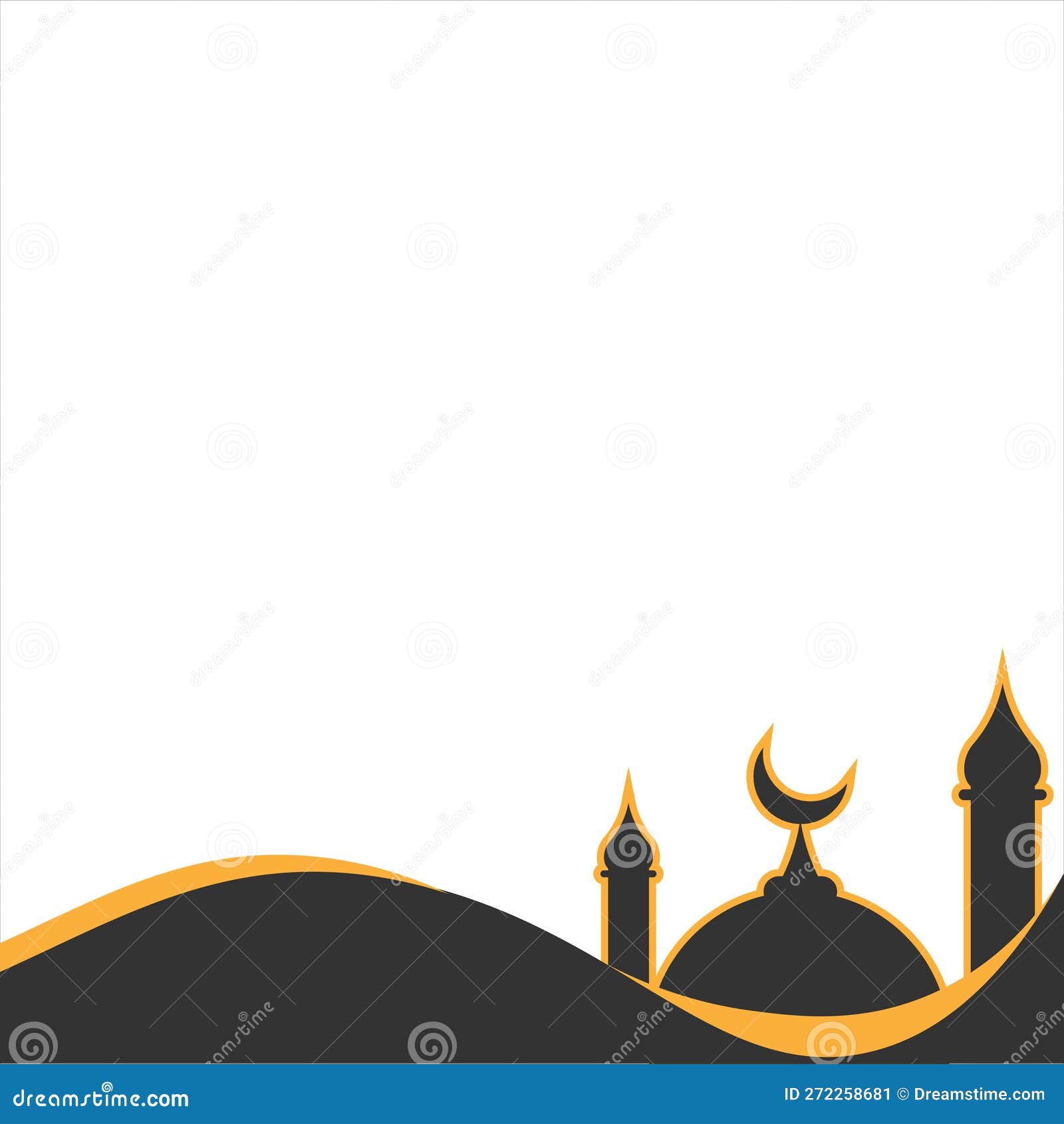 Islamic Mosque Border stock vector. Illustration of frame - 272258681