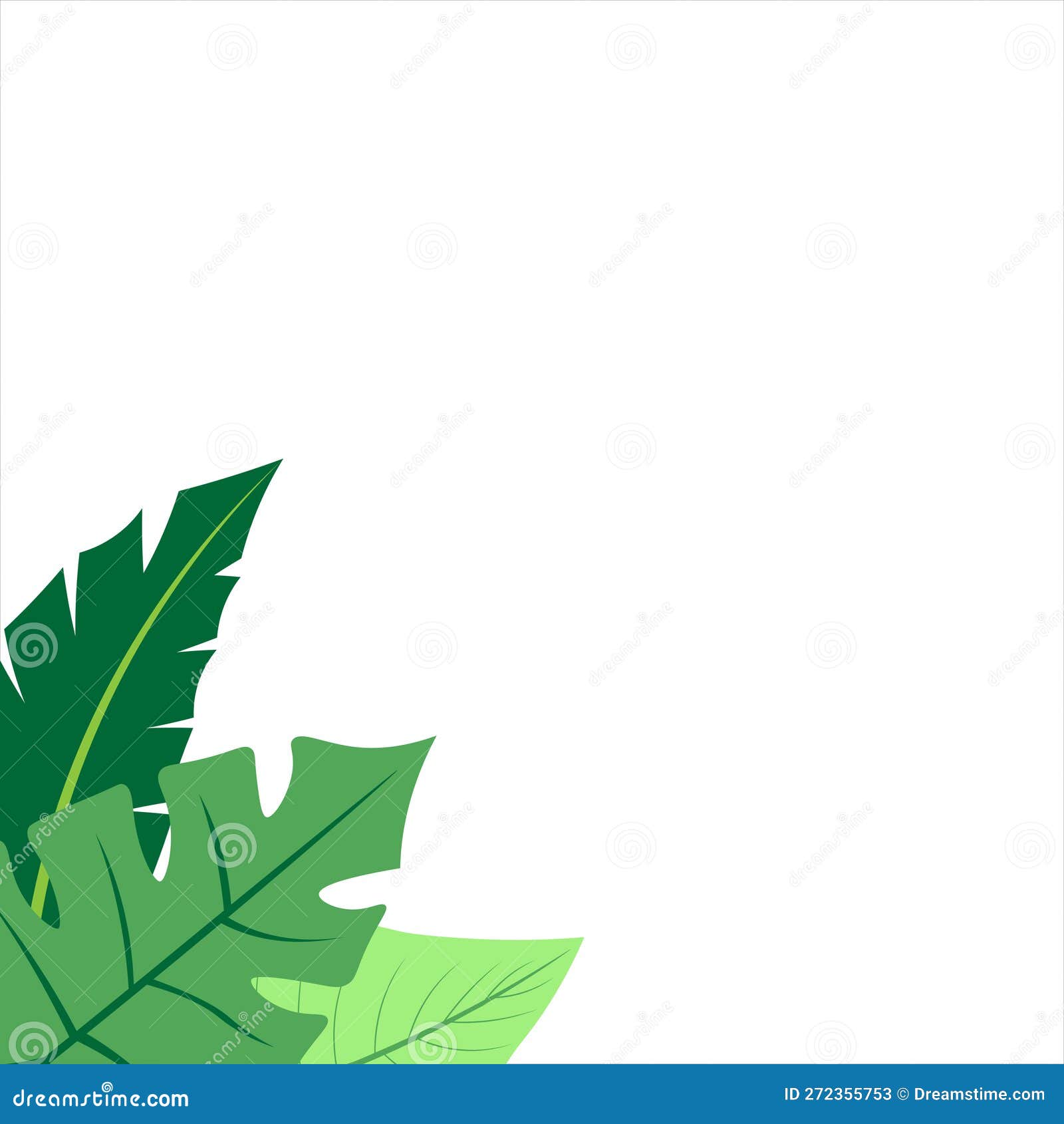 Green Leaf Corner stock vector. Illustration of wing - 272355753