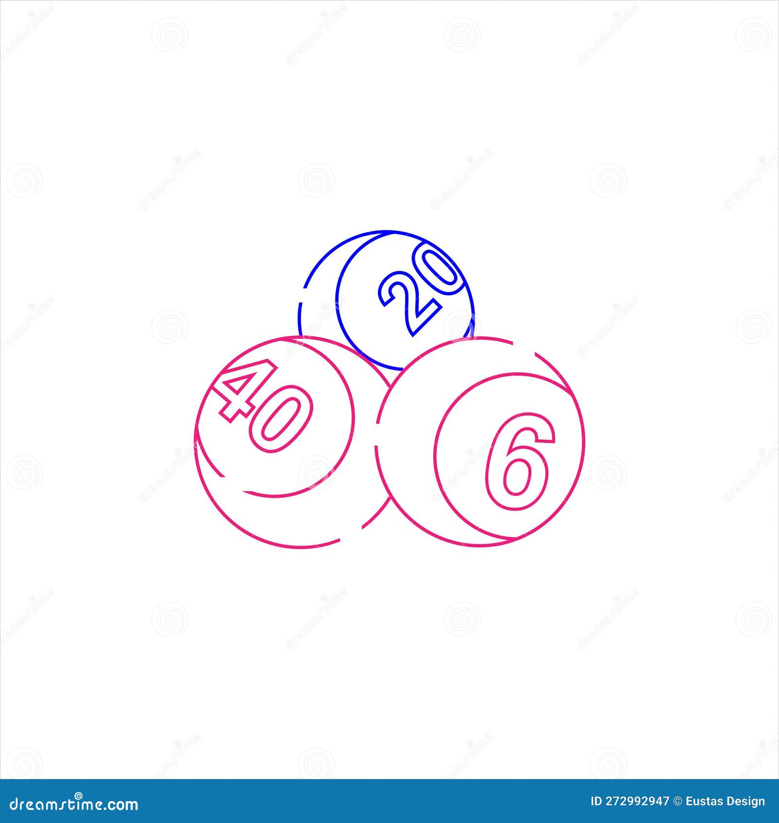 Bingo Balls Neon stock vector. Illustration of logo - 272992947