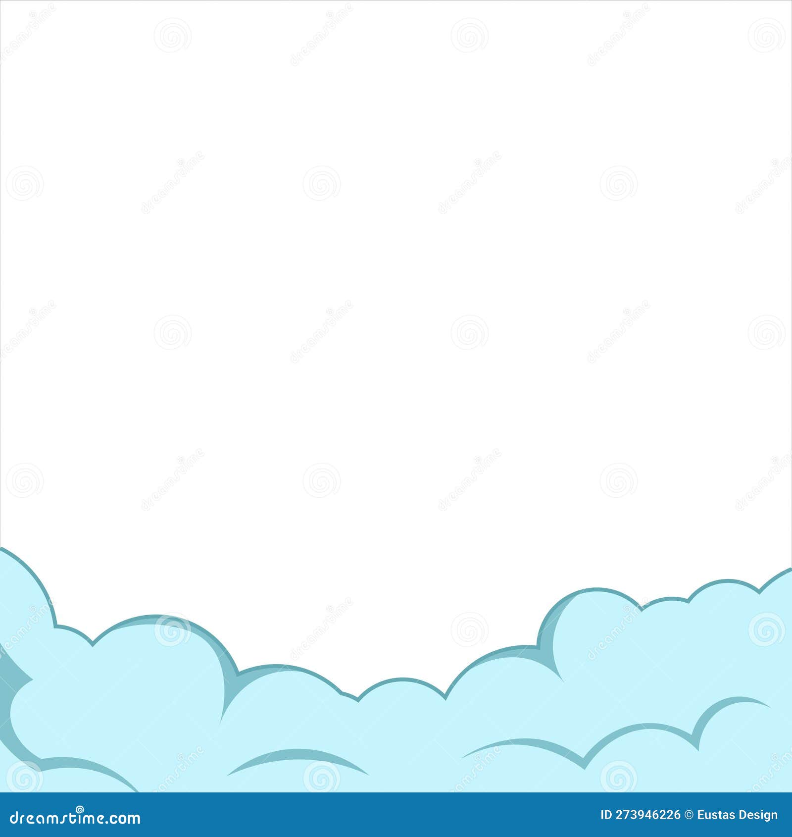 Cloud Header Footer stock vector. Illustration of line - 273946226