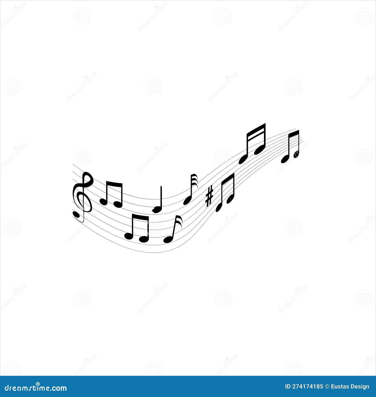 Music Note Chart stock vector. Illustration of drawing - 274174185