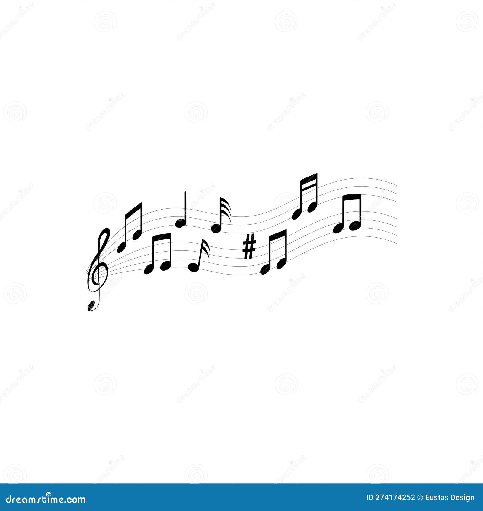 Music Note Chart stock vector. Illustration of line - 274174252