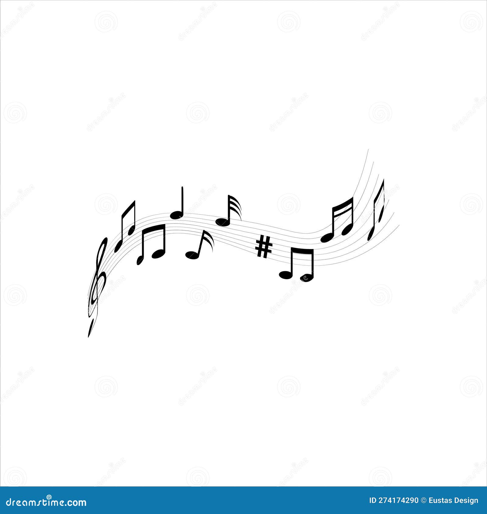 Music Note Chart stock vector. Illustration of text - 274174290