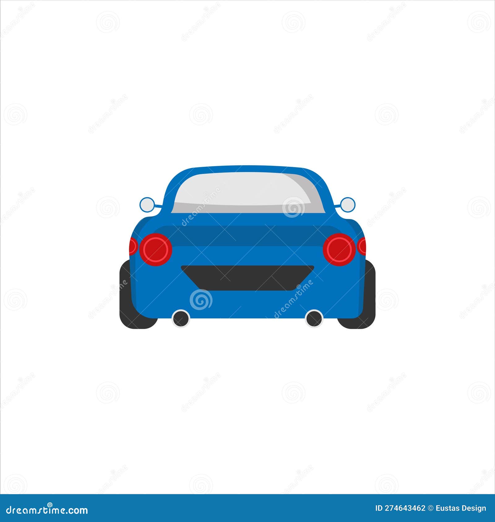 Car Back View stock vector. Illustration of background - 274643462