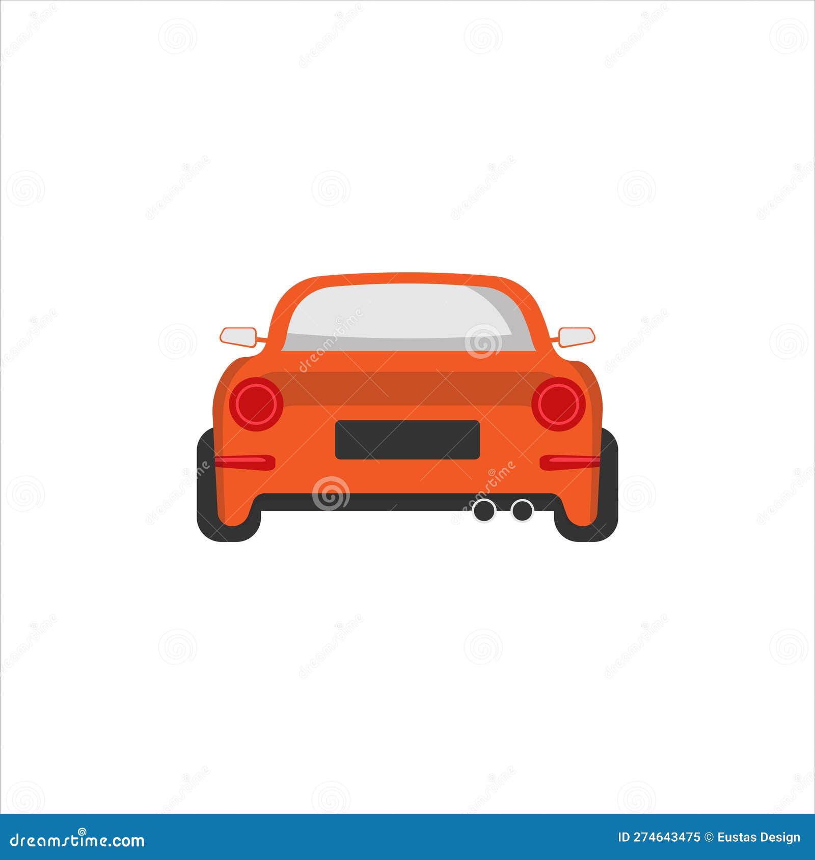 Car Back View stock vector. Illustration of drive, auto - 274643475