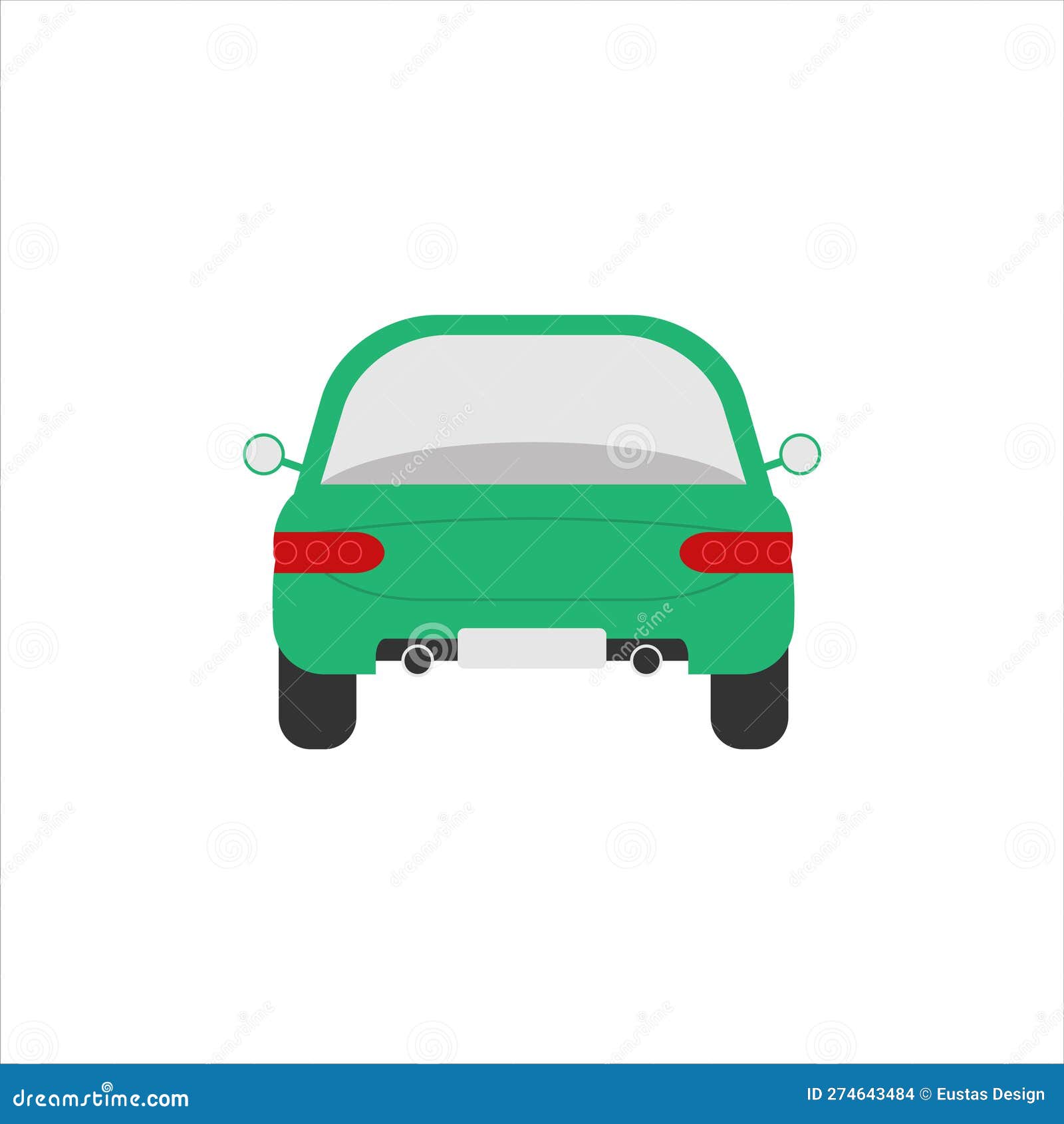Car Back View stock vector. Illustration of line, drive - 274643484