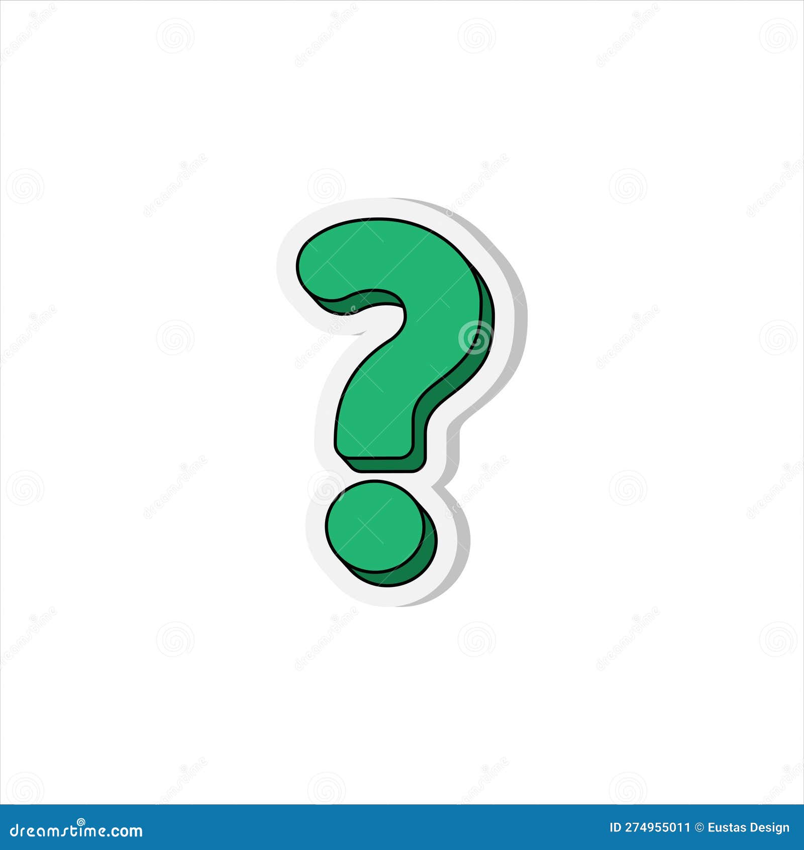 Question Mark Sticker stock vector. Illustration of line - 274955011