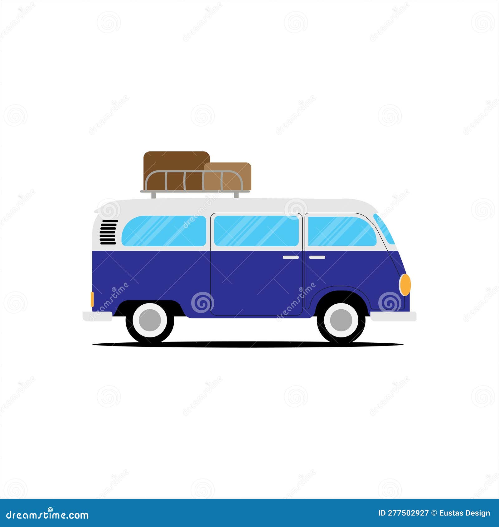 Summer Van Car stock vector. Illustration of vacation - 277502927