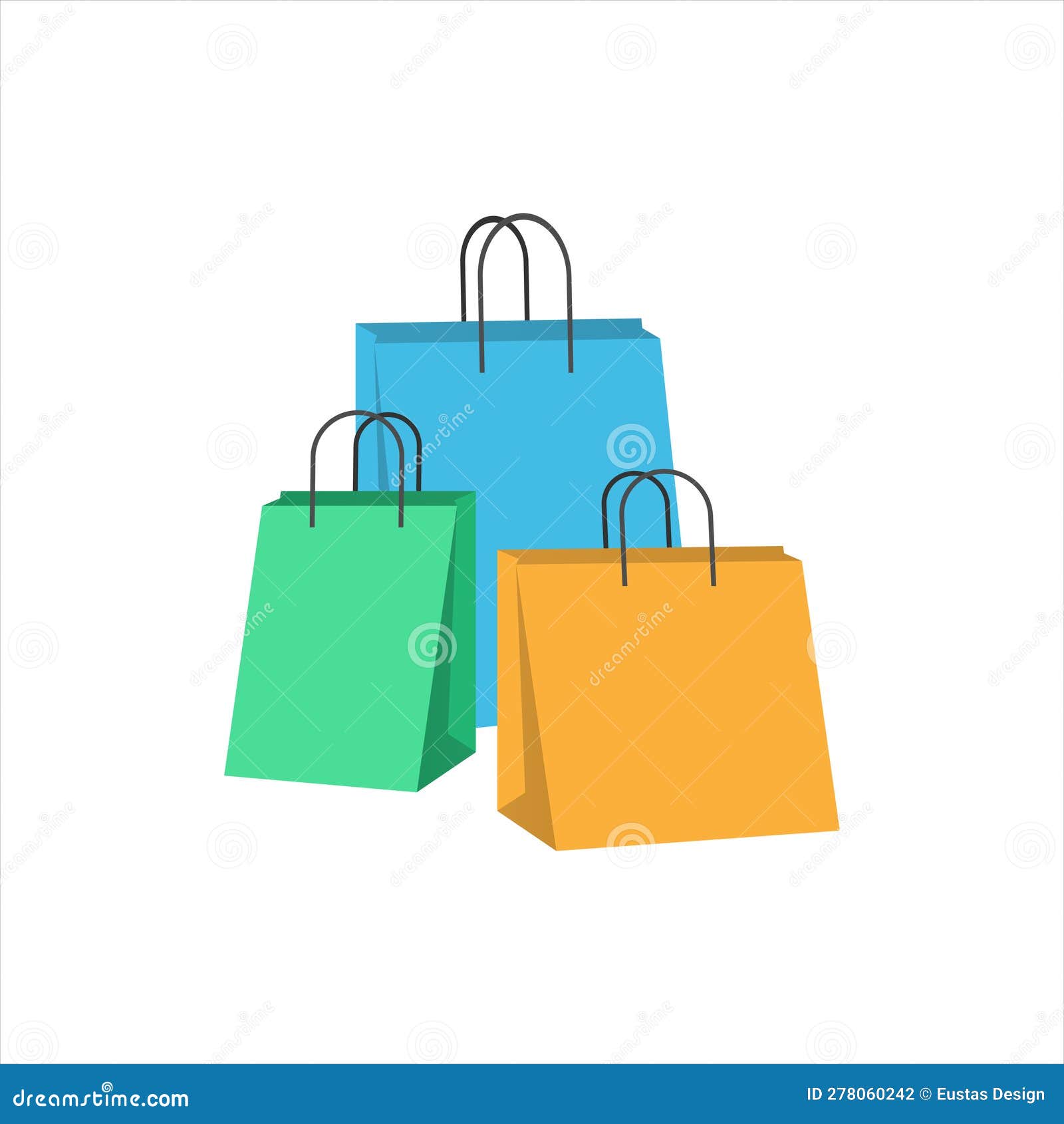 Shopping Bag Packaging stock vector. Illustration of gift - 278060242
