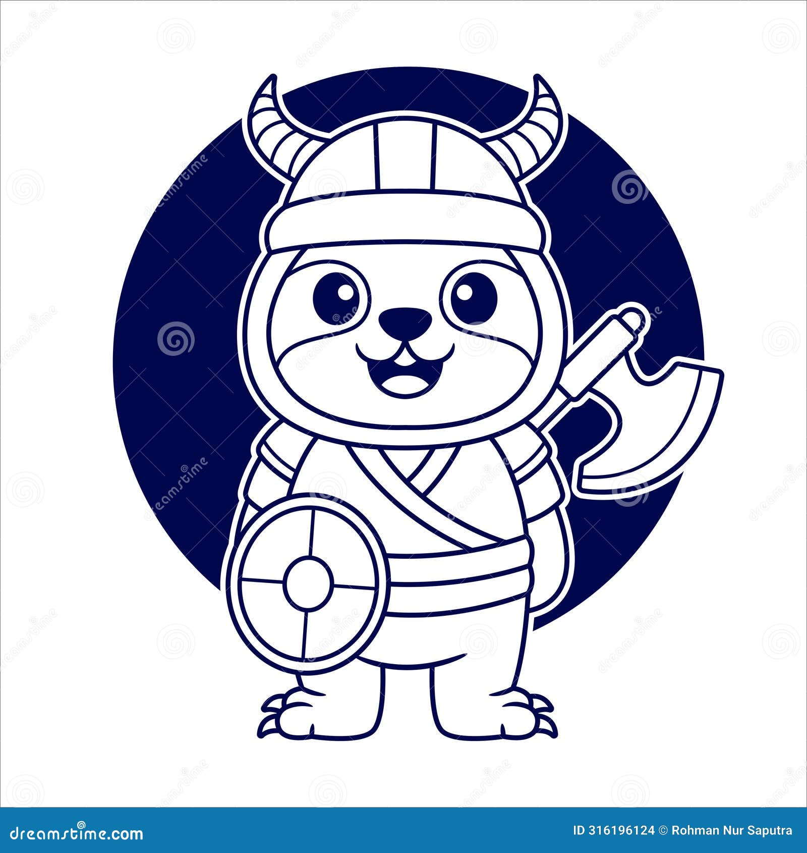 Sloth Fighter Self Defense Circle Mascot Cartoon Vector | CartoonDealer ...