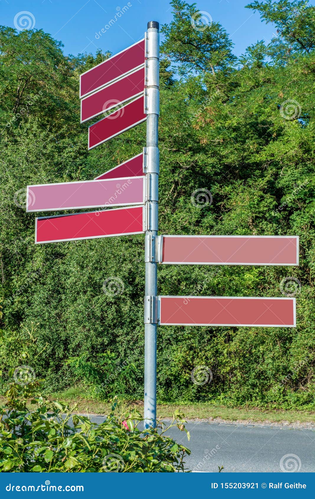 Template for Various Signposts Stock Image - Image of guide, direction ...