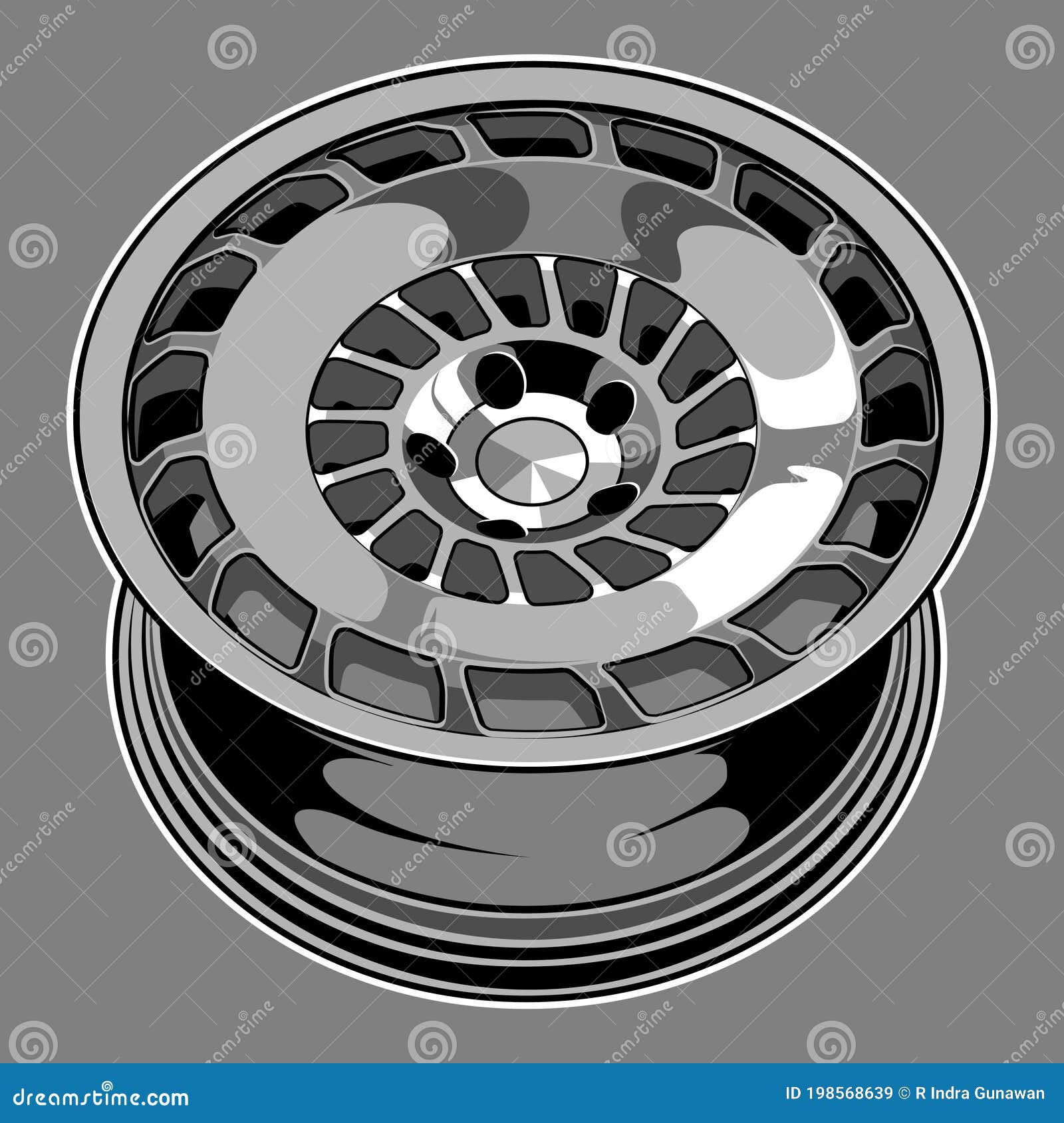 Car Wheel Line Art Vector Illustration Stock Vector - Illustration of ...
