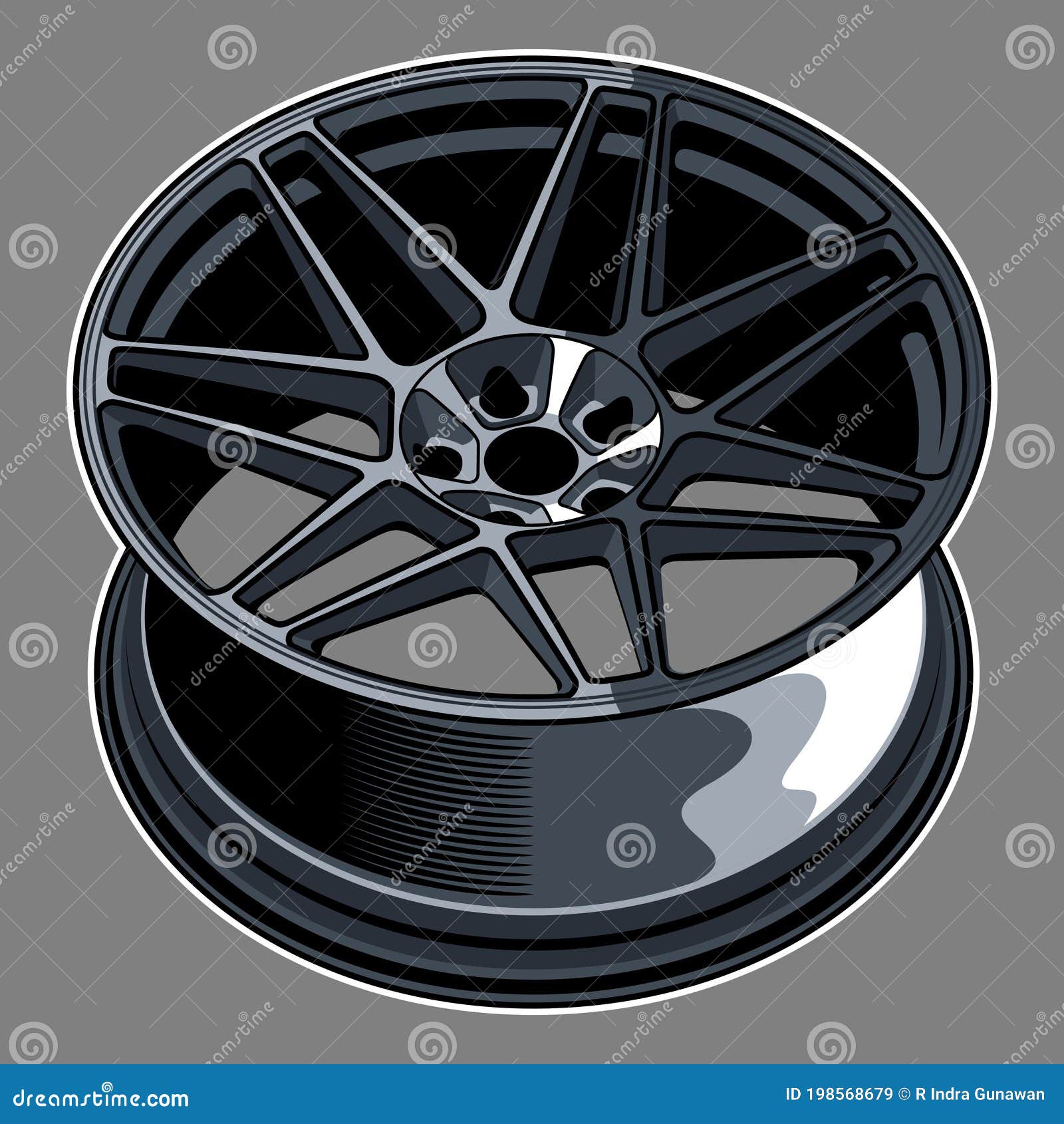 Car Wheel Line Art Vector Illustration Stock Vector - Illustration of ...