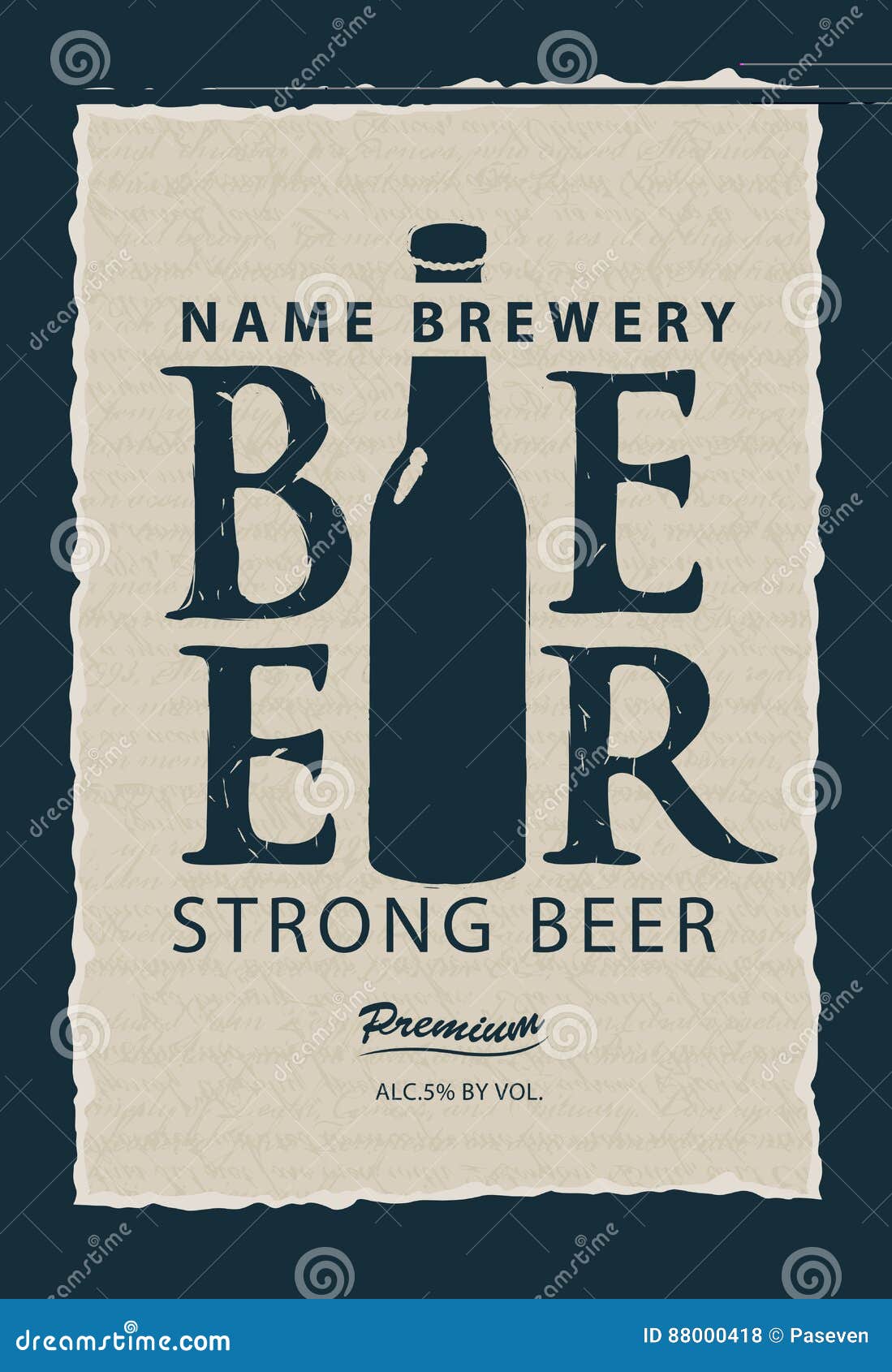 Template vector beer label stock vector. Illustration of beer - 88000418