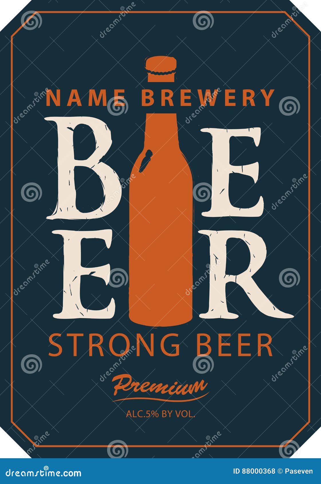 Template vector beer label stock vector. Illustration of logo - 88000368