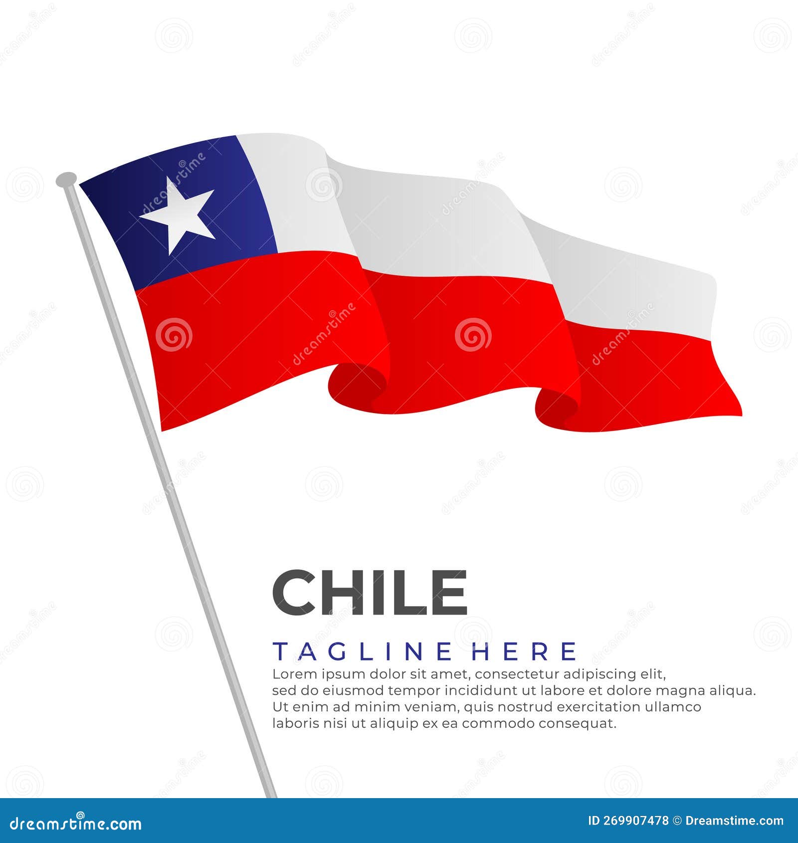 Template Vector Chile Flag Modern Design Stock Vector - Illustration of ...