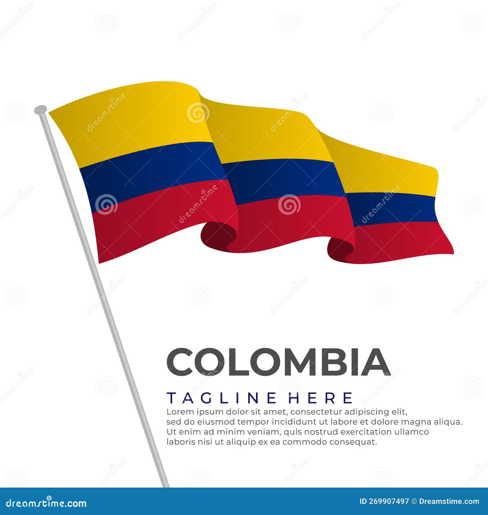 Vector Colombia Flag, Colombia Flag Illustration, Colombia Flag Picture ...