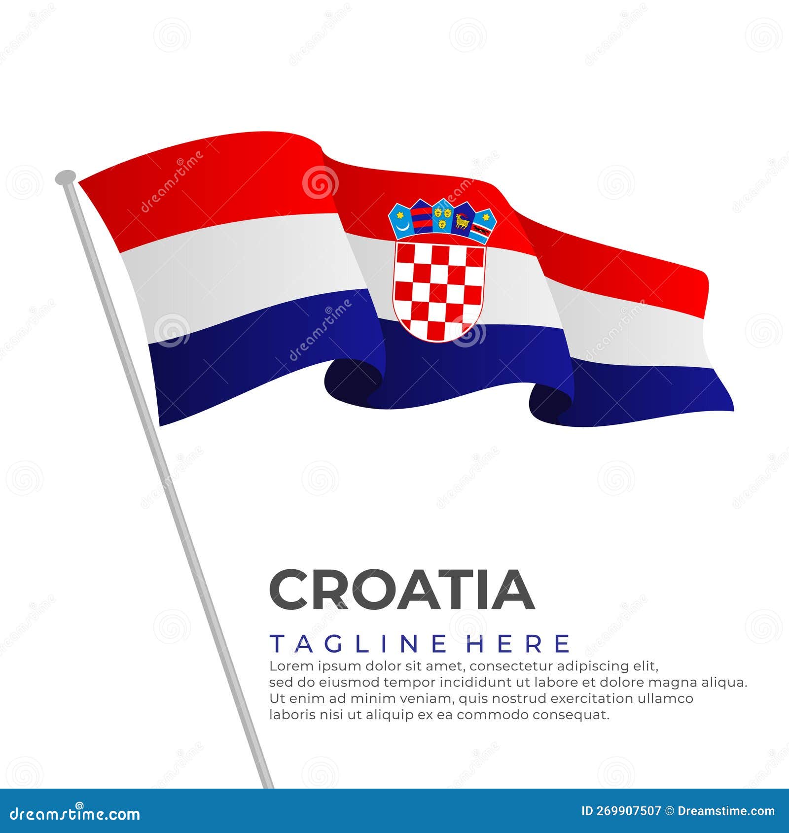 Vector Map Croatia. Isolated Vector Illustration. Black On White ...