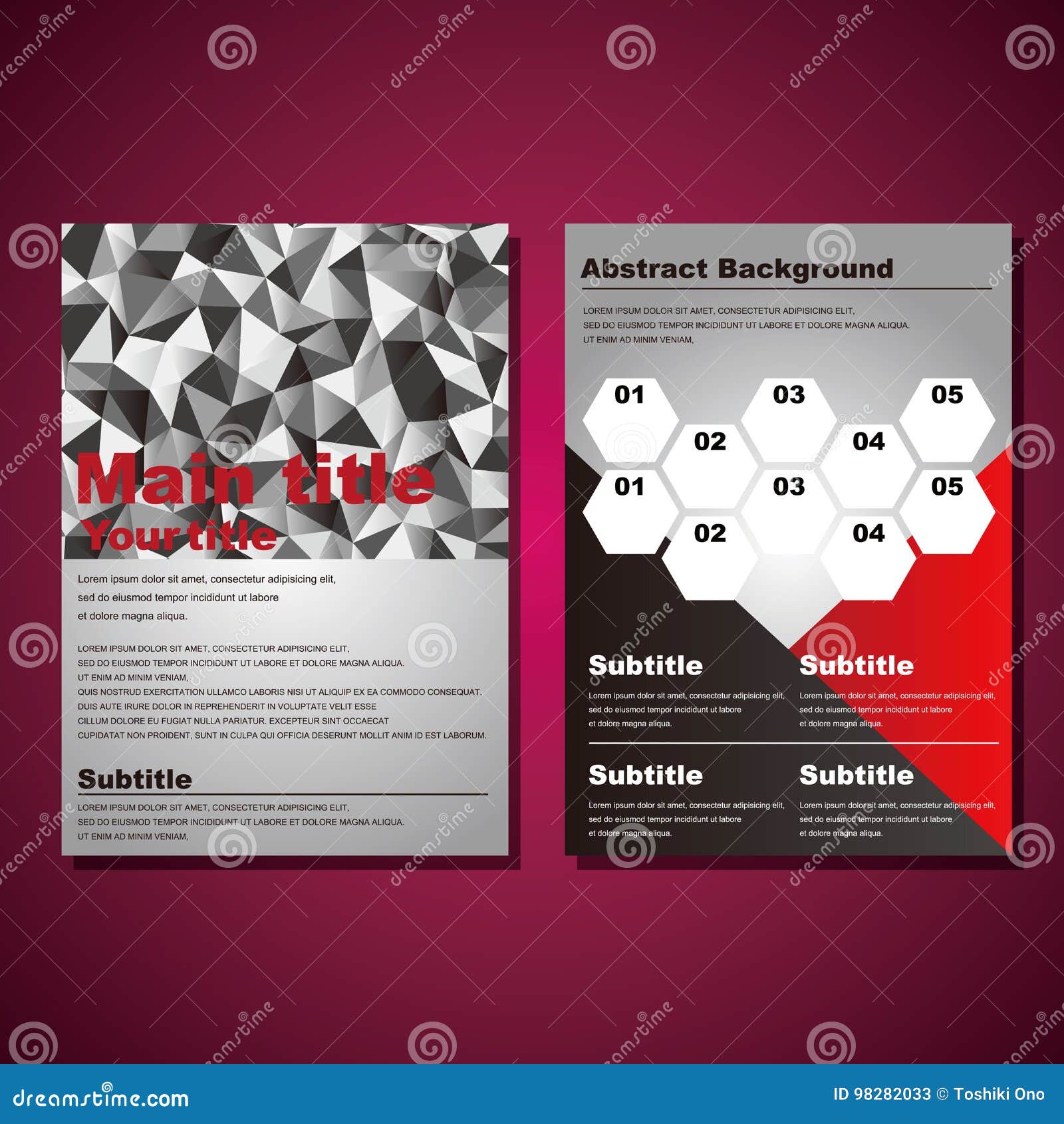 It Is A Template For Vector Flyers. | CartoonDealer.com #98282033