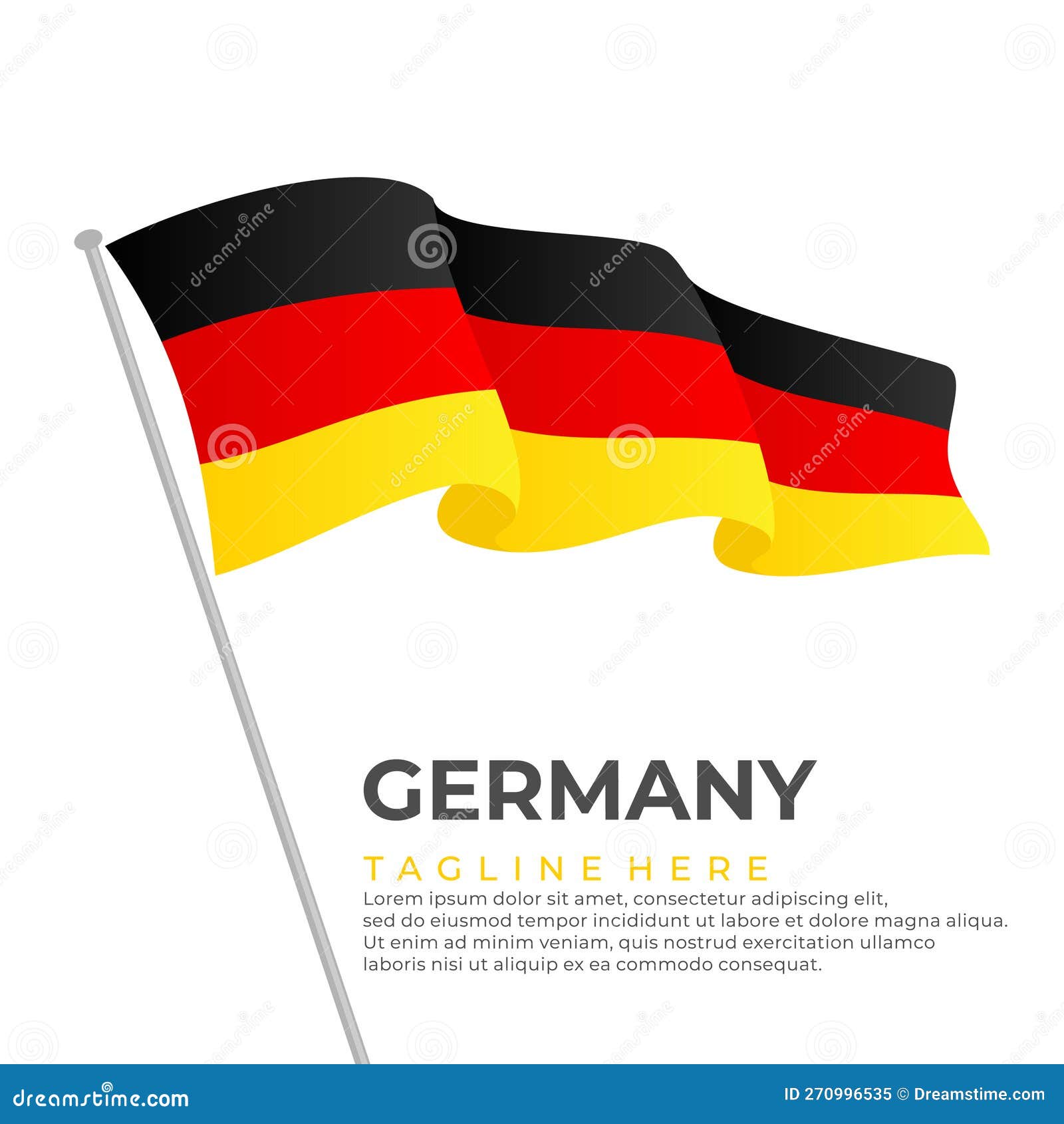 Template Vector Germany Flag Modern Design Stock Vector - Illustration ...