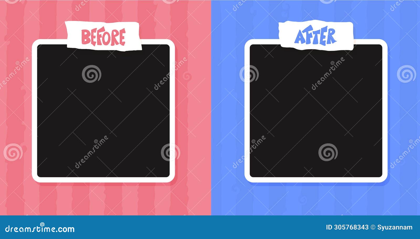 Before and after Template. Vector Illustration Stock Vector ...