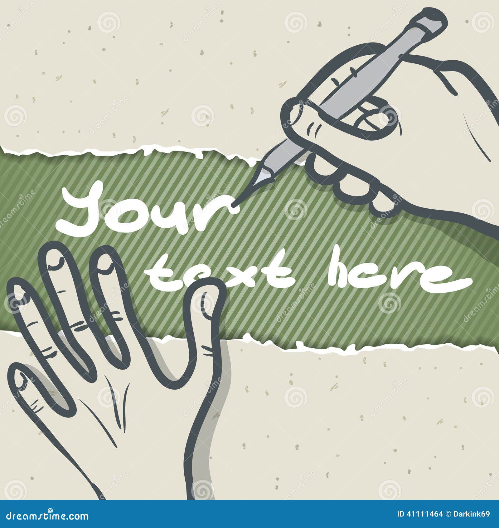 Template Vector Illustration of a Hand Writing Stock Vector ...