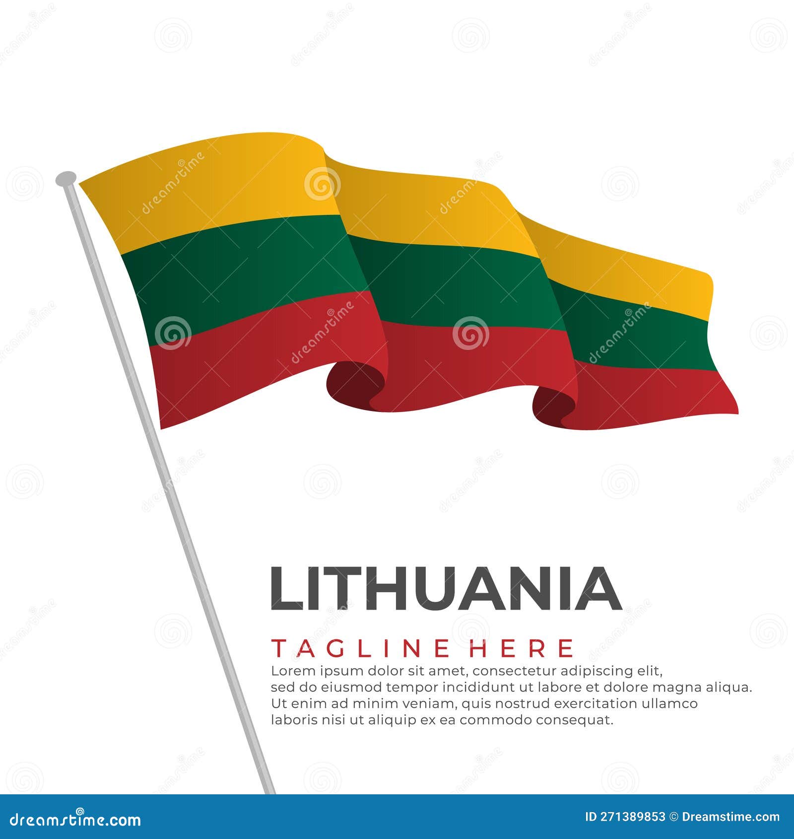 Template Vector Lithuania Flag Modern Design Stock Vector ...