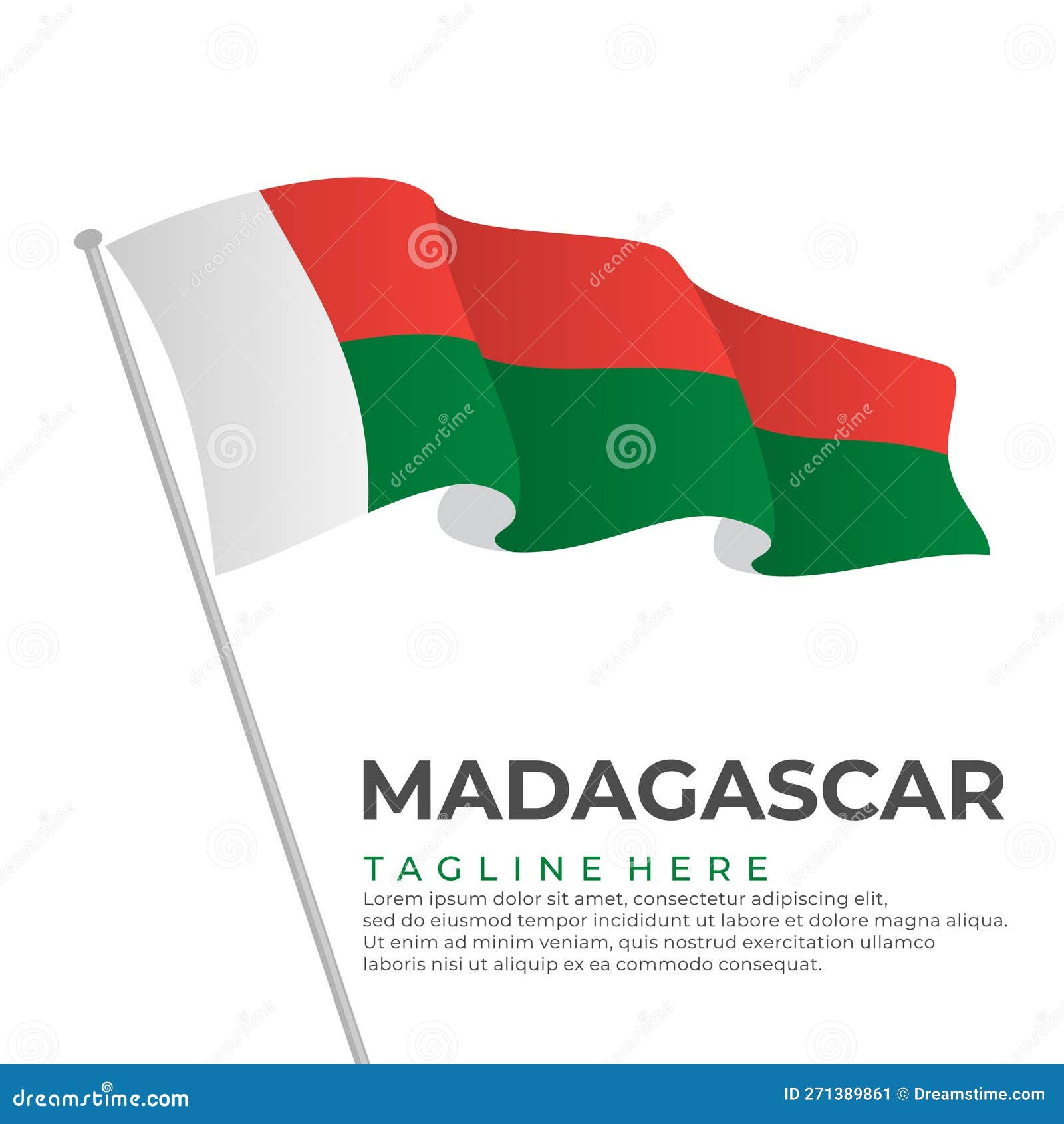 Vector Map Madagascar. Isolated Vector Illustration. Black On White ...