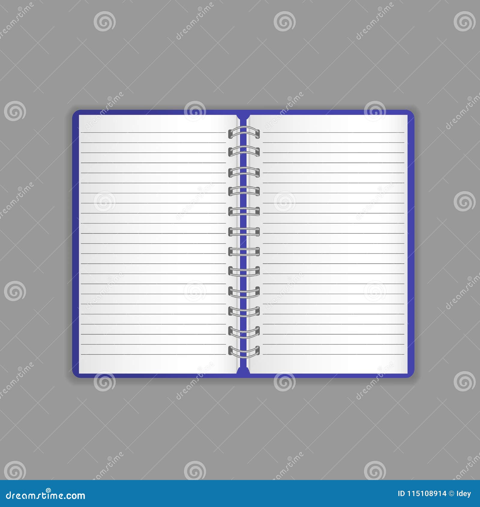 Template, Layout, Beautiful Realistic Open Notebook, Organizer, Notepad ...